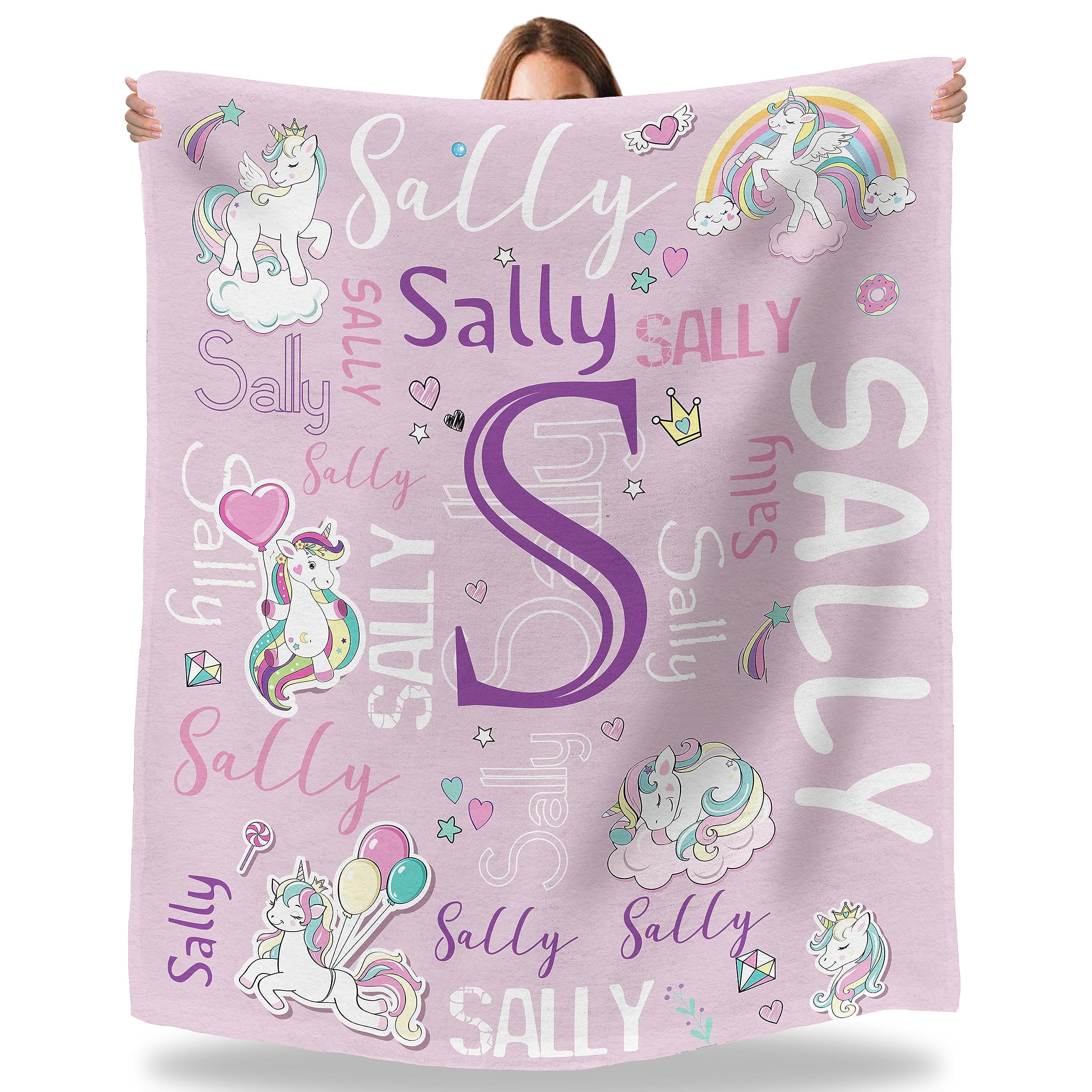 Amazon.com: Personalized Fleece Throw Blanket for Kids Teens Boys Girls ...