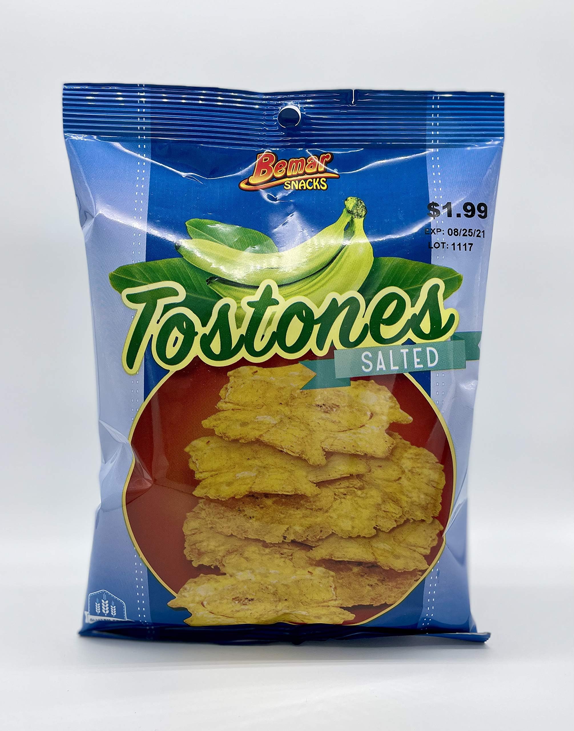 Amazon.com: Bemar Snacks Tostones Garlic 24 bags/4oz per bag