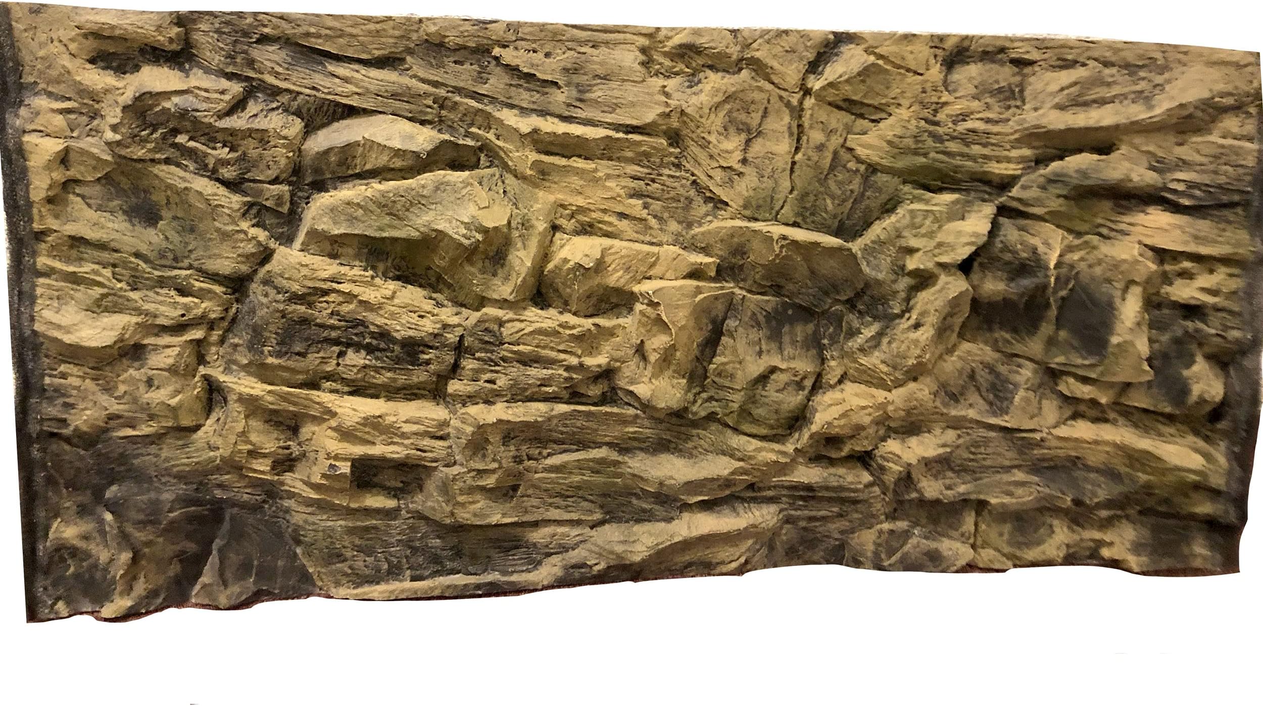Aqua Maniac 3D Aquarium Background, Beige Rock, Polyresin (Not Foam), 4 ...