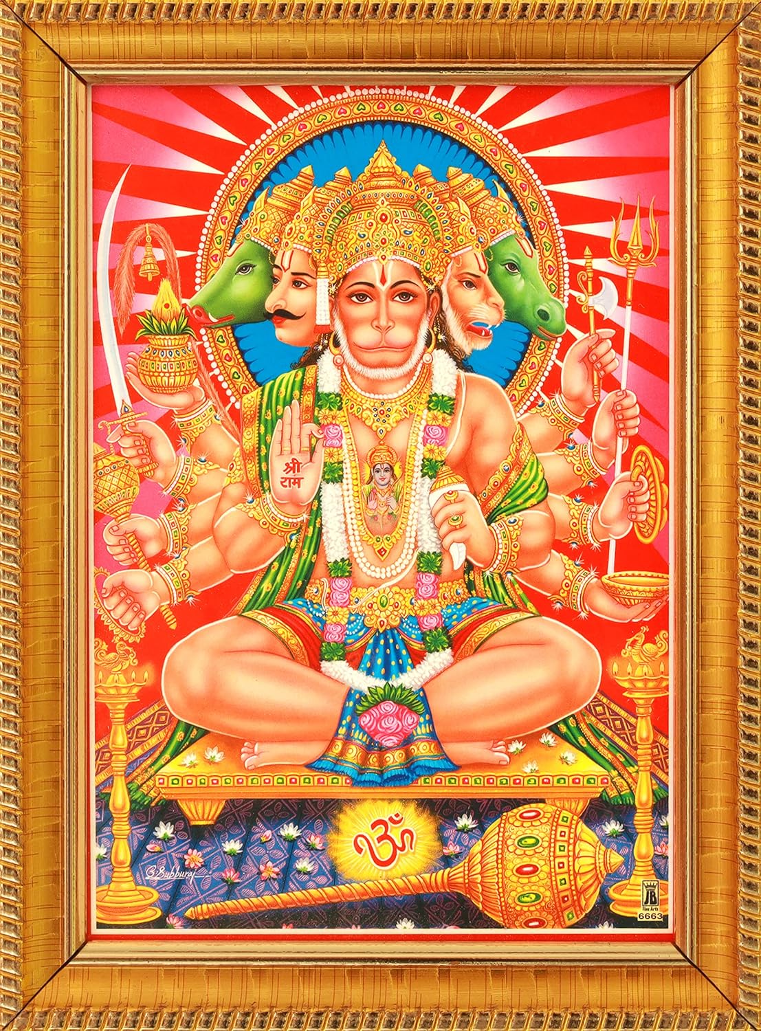 Panchamukha Hanuman Panchamukhi Anjaneya Panchmukhi Bajrangbali Bhagwan ...