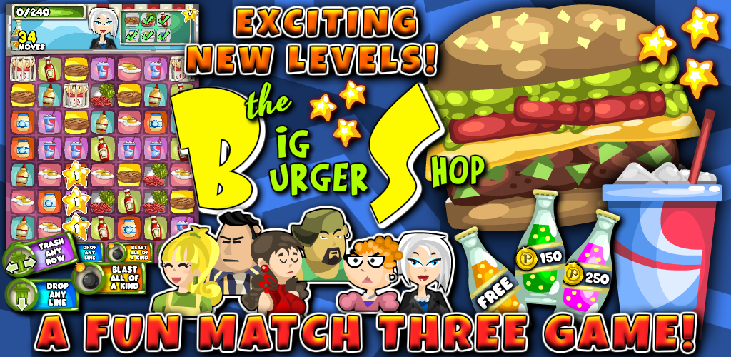 Big Burger Shop - Match Three Puzzle Fun:Amazon.com:Appstore for Android