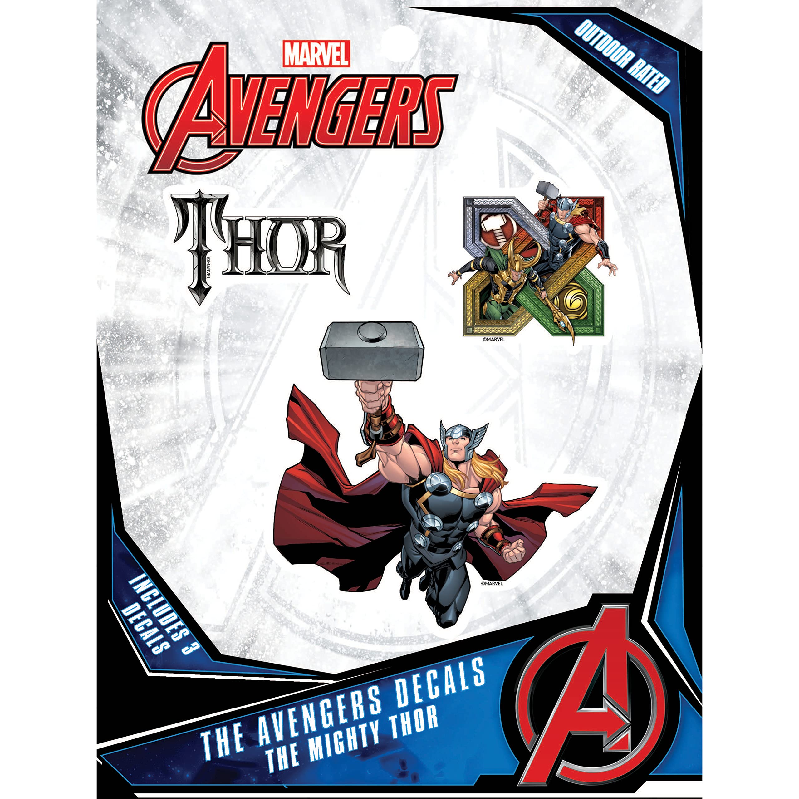 Amazon.com - Marvel Thor Vinyl Decals - Set of 3 Outdoor Rated Stickers ...