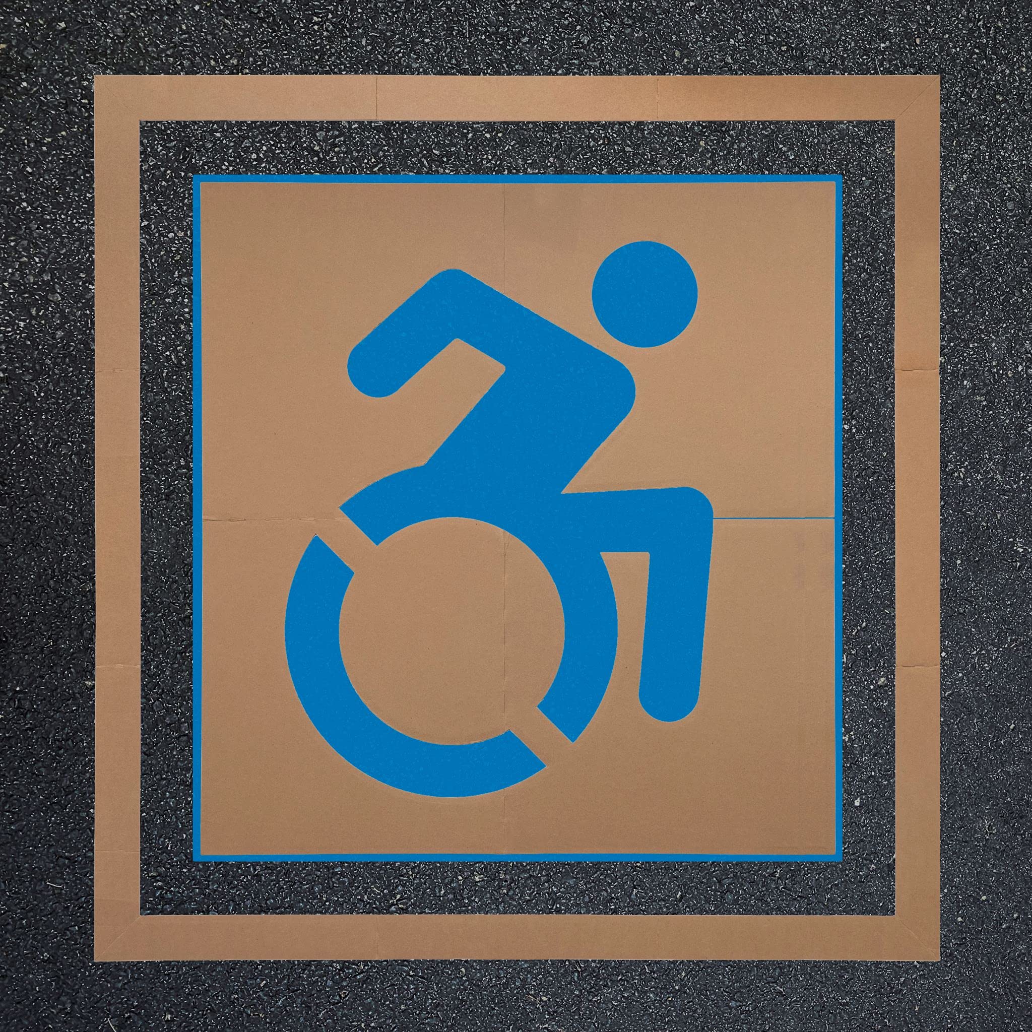 Snapklik.com : APS 39" NYSDOT Handicap Stencil Kit ADA Pavement ...