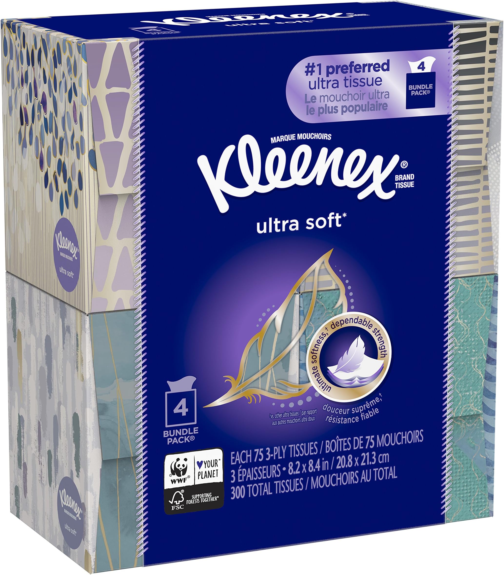 Amazon.com: Kleenex Ultra Soft Facial Tissues - Pack of 12 Cube Tissue ...