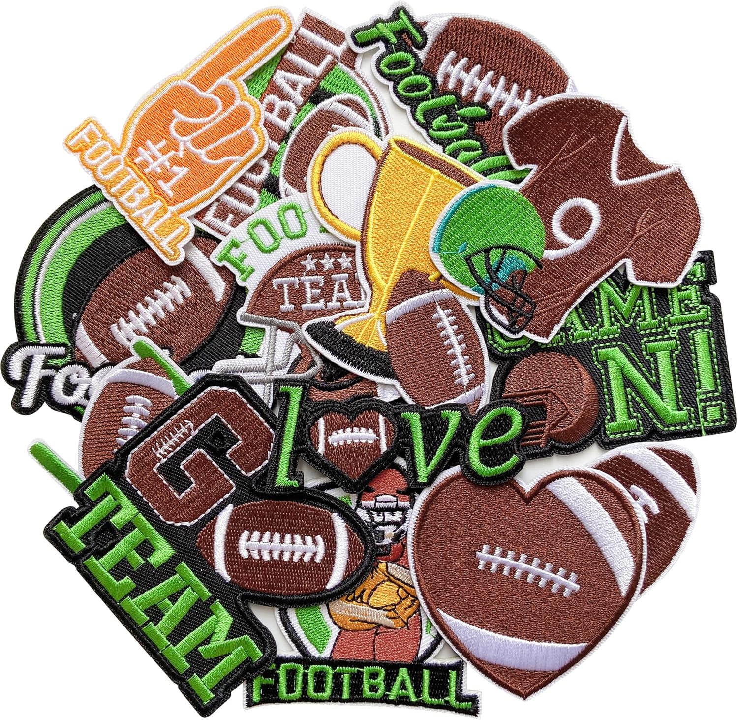 Amazon.com: Xandova 15 Pcs Football Iron on Patches, Rugby Sport ...