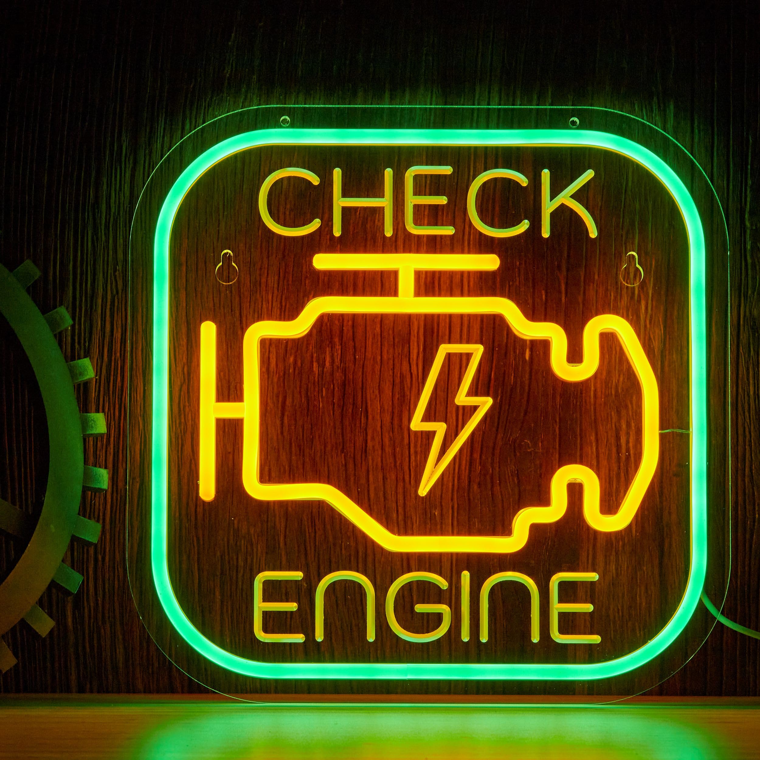 Amazon.com : Check Engine Neon Signs for Wall Decor, Check Engine Light ...