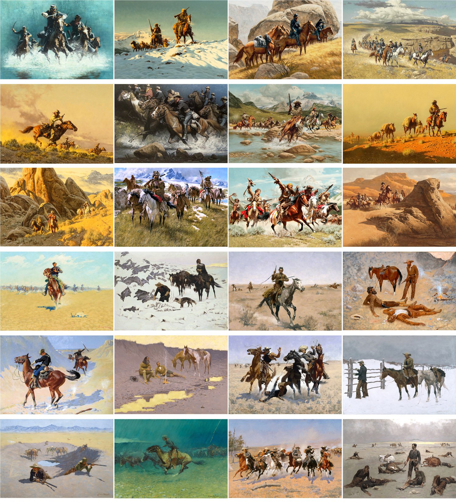 Snapklik.com : Vintage PostCards 24 Pcs Western Cowboys Pioneers ...