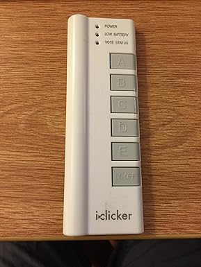 i>clicker student remote (Gen1): Radio Frequency Classroom Response ...