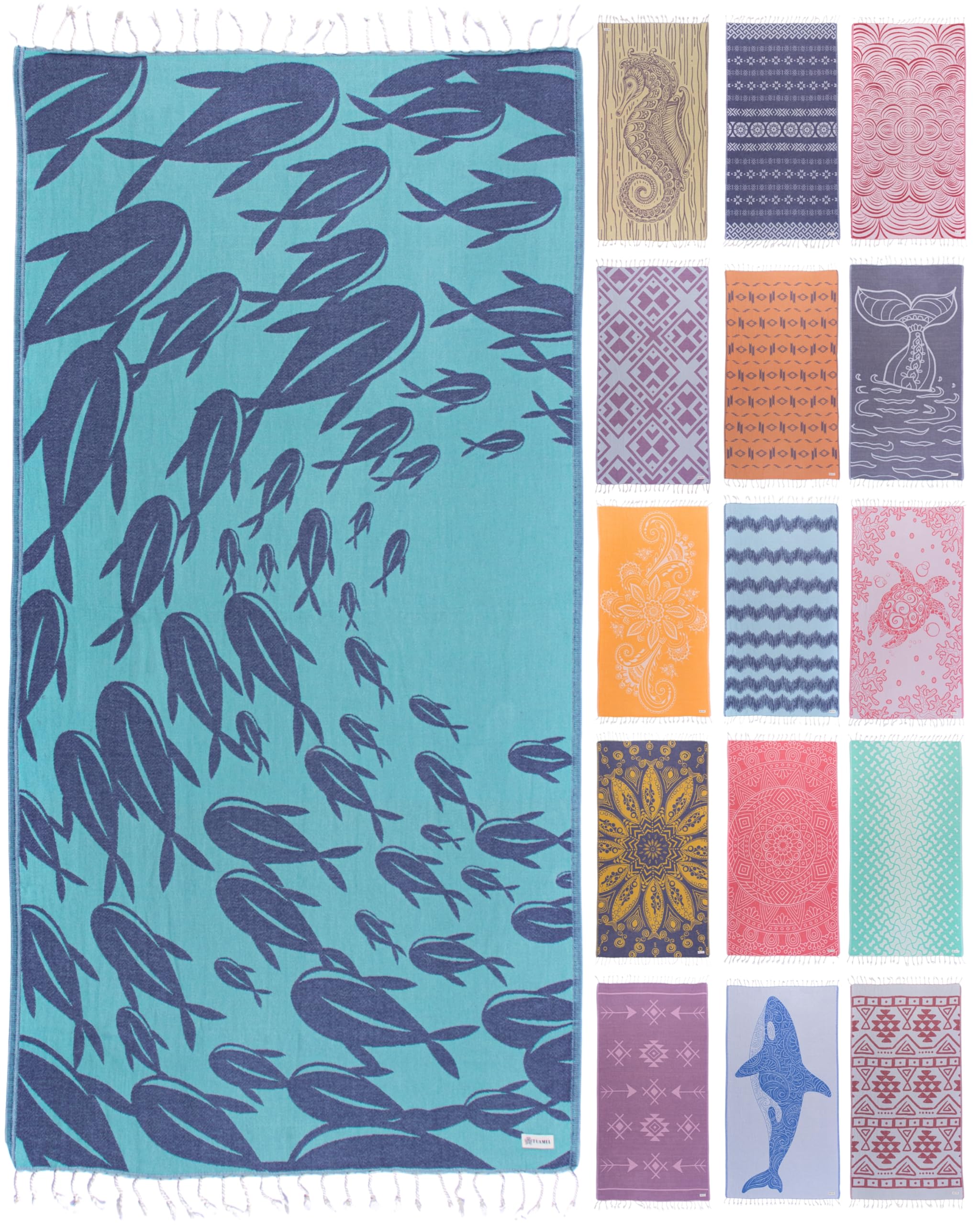 Amazon.com: Travel Beach Towel (69 inch x 37 inch) - Thin Beach Towel ...