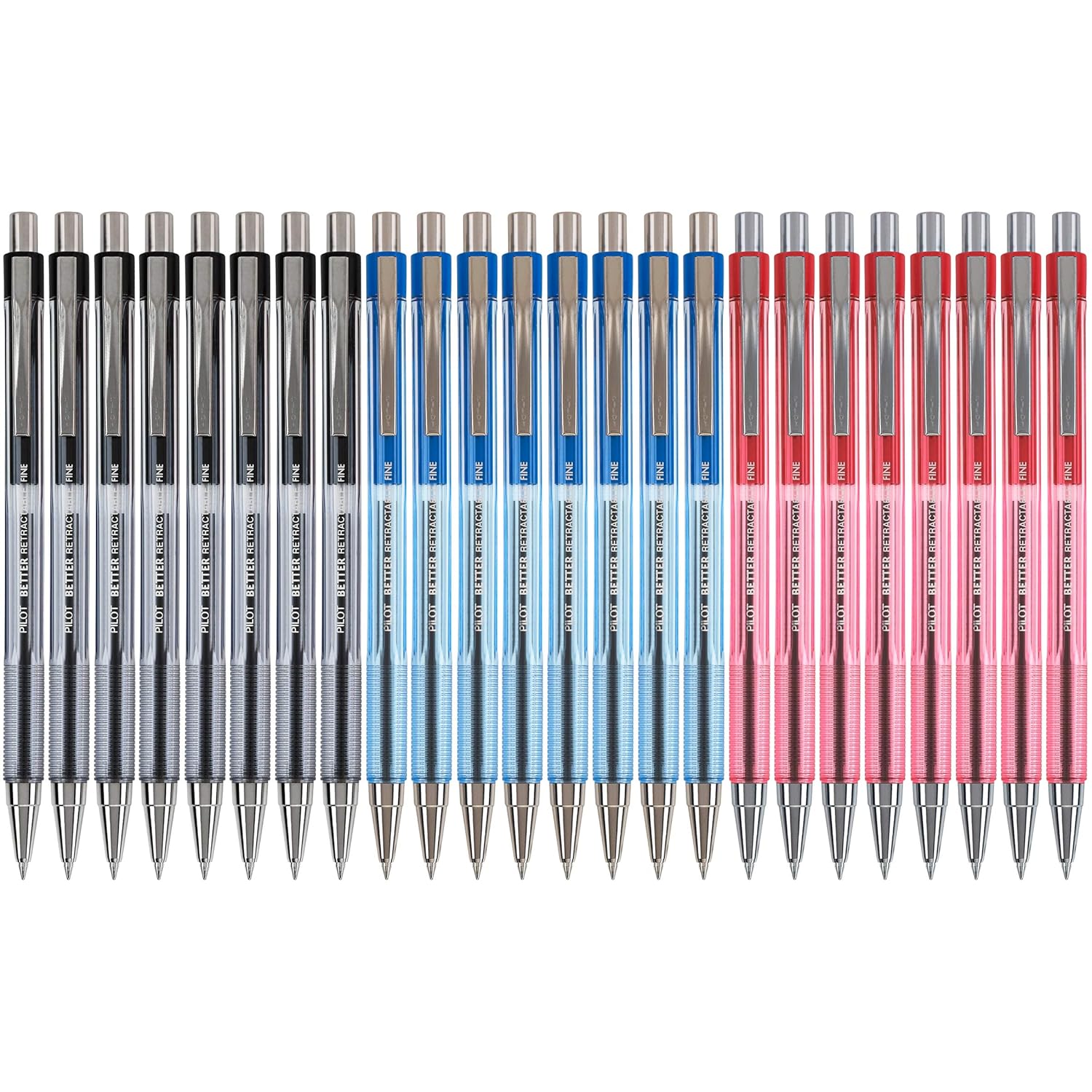 Pilot Better Ball Point Retractable Pen Assortment, Fine Point, 8 Each ...
