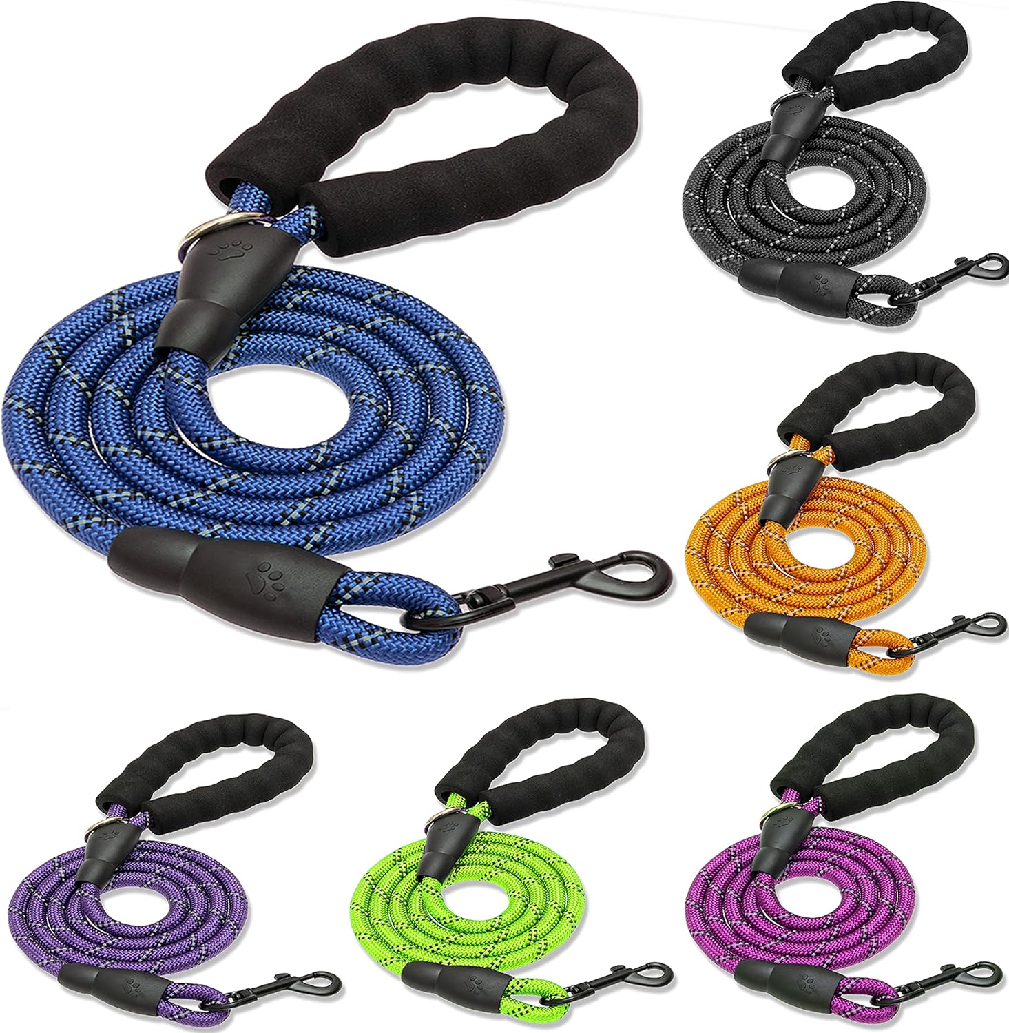 Amazon.com : MIMLOB Dog Leash - 6 Pack Heavy Duty Rope Slip Lead Dog ...