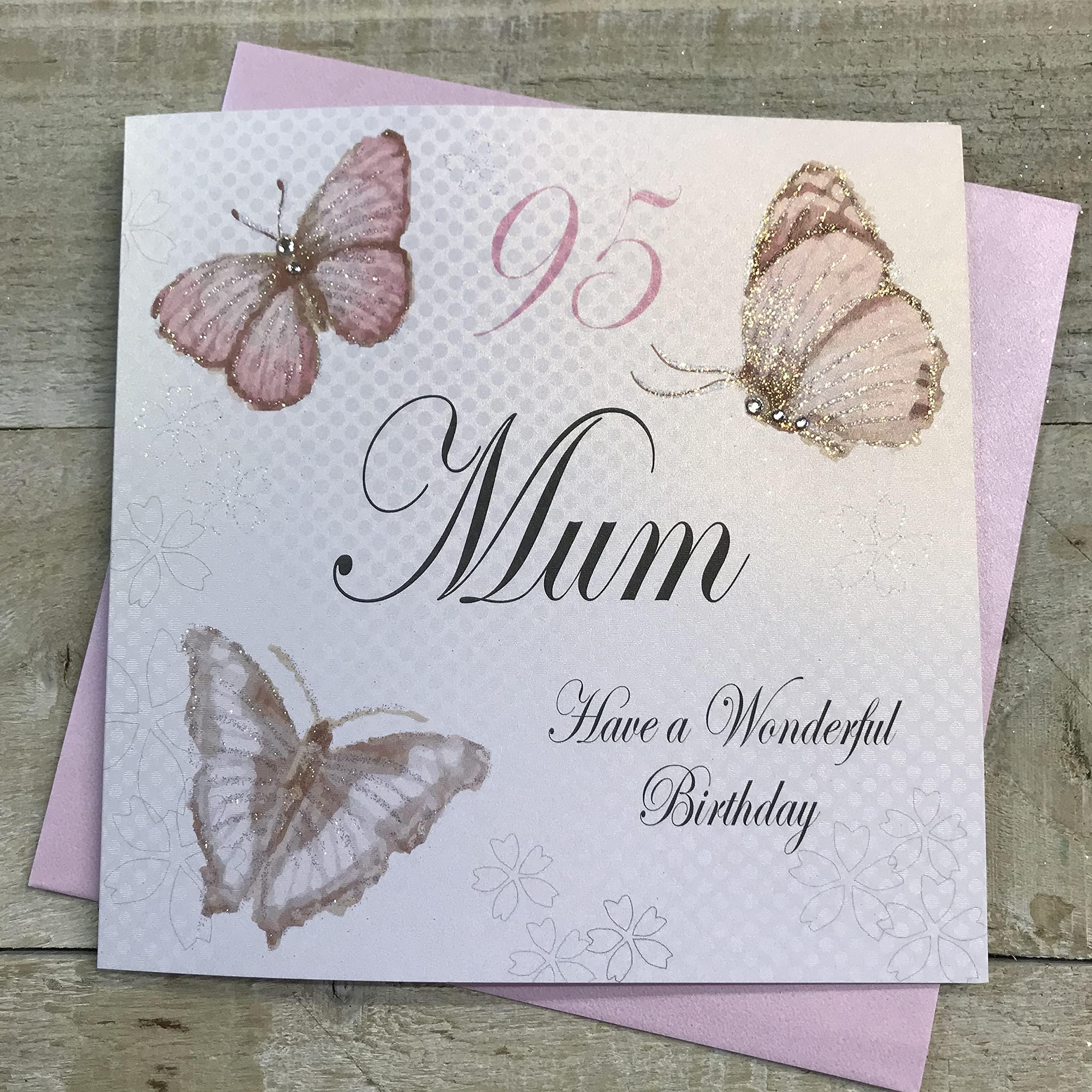 Personalised 95th Birthday Card - Ninety-five Birthday card for women ...
