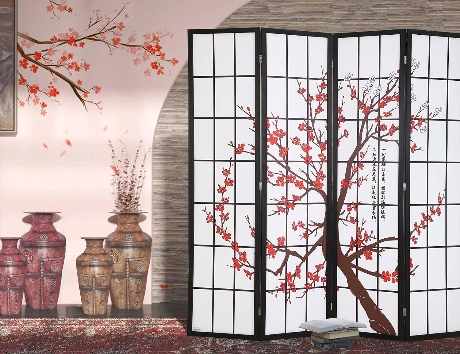 Amazon.com - Room Dividers and Folding Privacy Screens,4 Panel Shoji ...