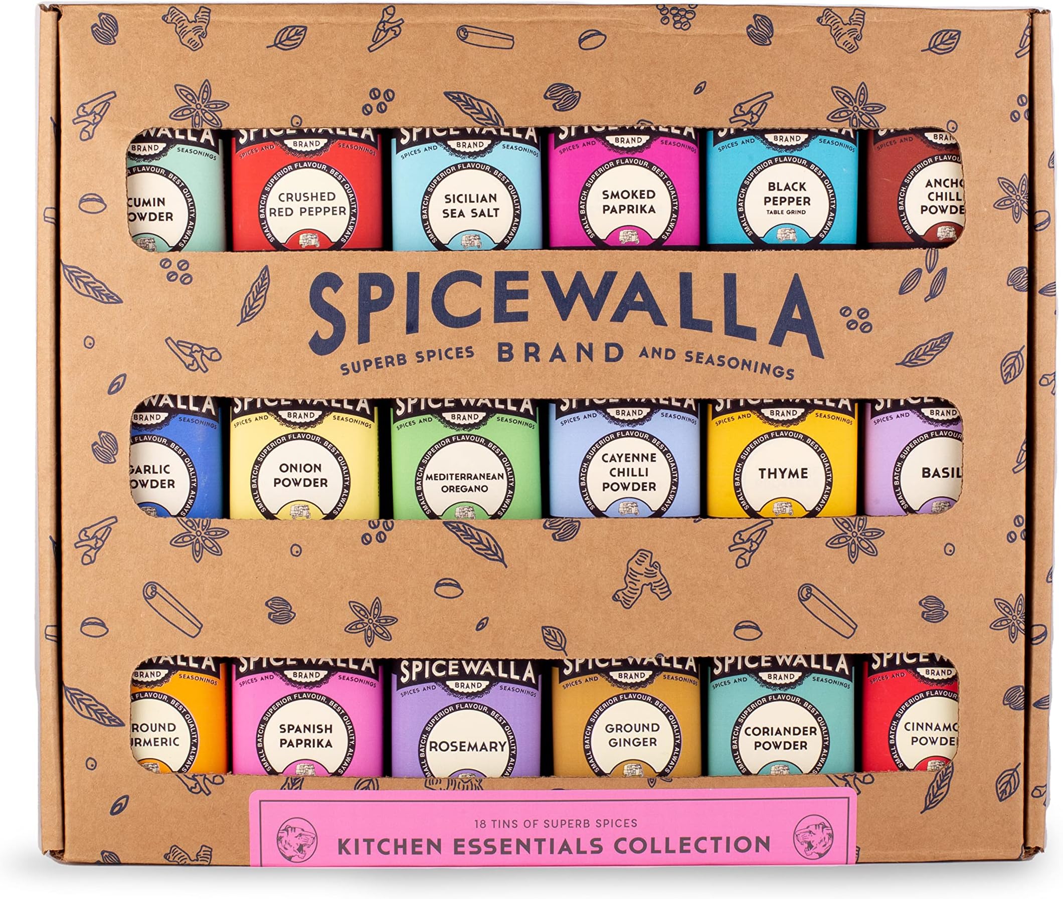 Amazon.com: Spicewalla Essential Spices and Seasonings Set 18 Pack ...
