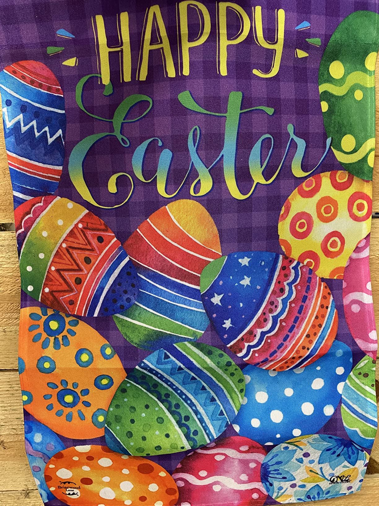 Amazon.com : Briarwood Lane Painted Easter Eggs Holiday Garden Flag 12. ...