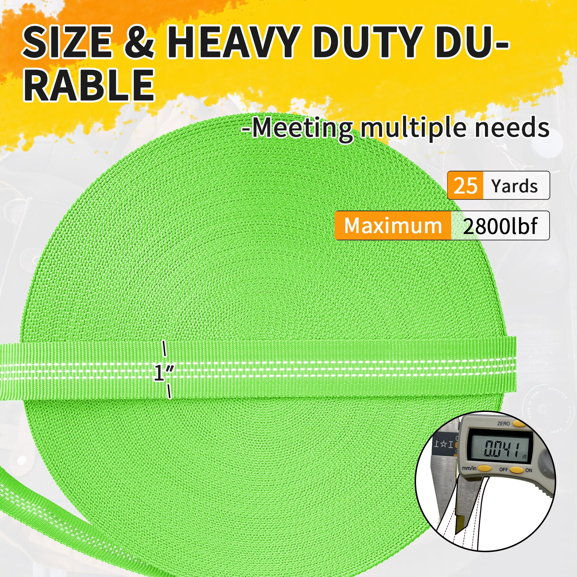 Snapklik.com : WEBSUKA Double-Sided Reflection Polyester Webbing Strap ...