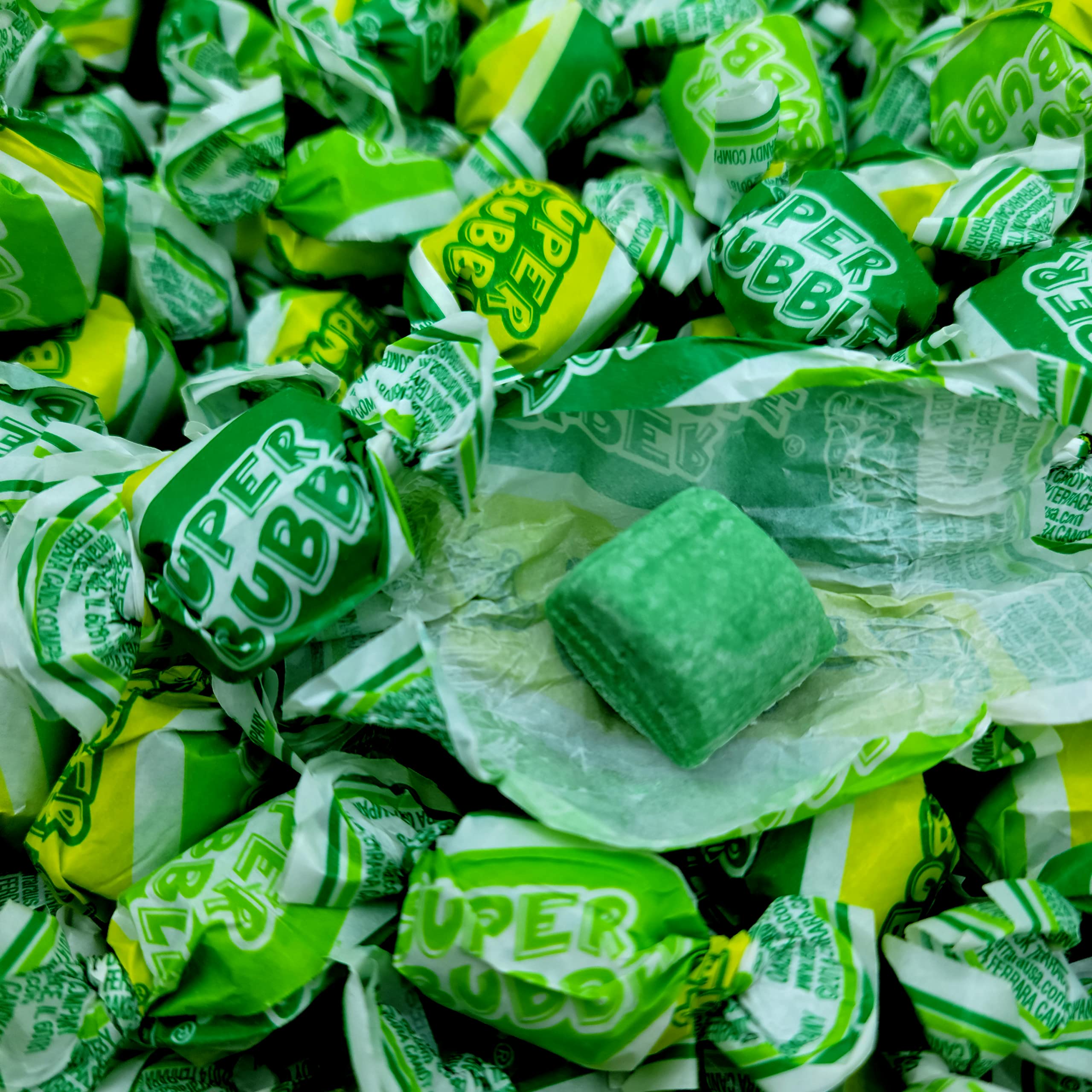 Bubble Gum Ball Green Dubble Bubble Cotton Candy Gumballs 4 Oz. Bag