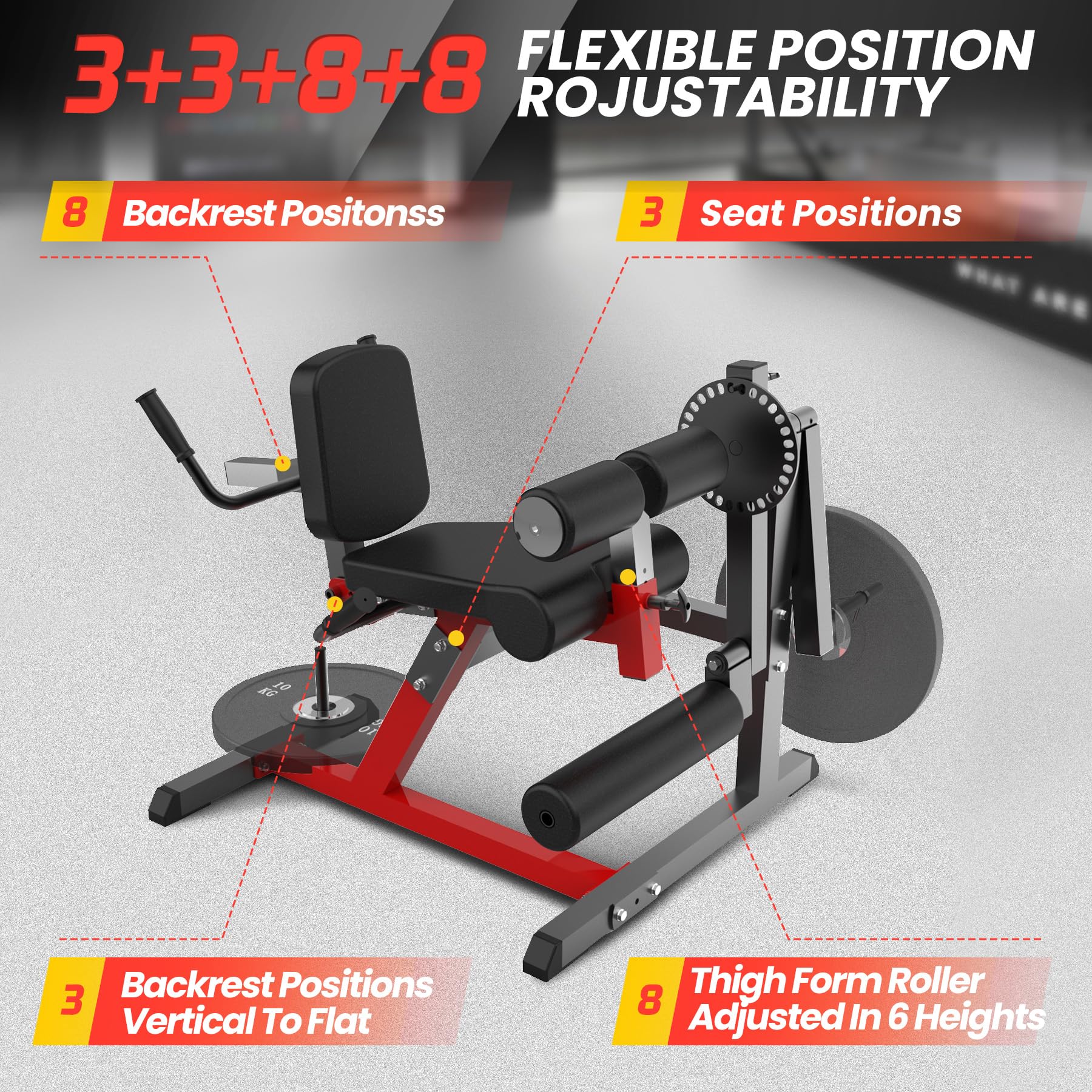 Snapklik.com : STMHOM 4-in-1 Leg Extension And Curl Machine Carbon ...