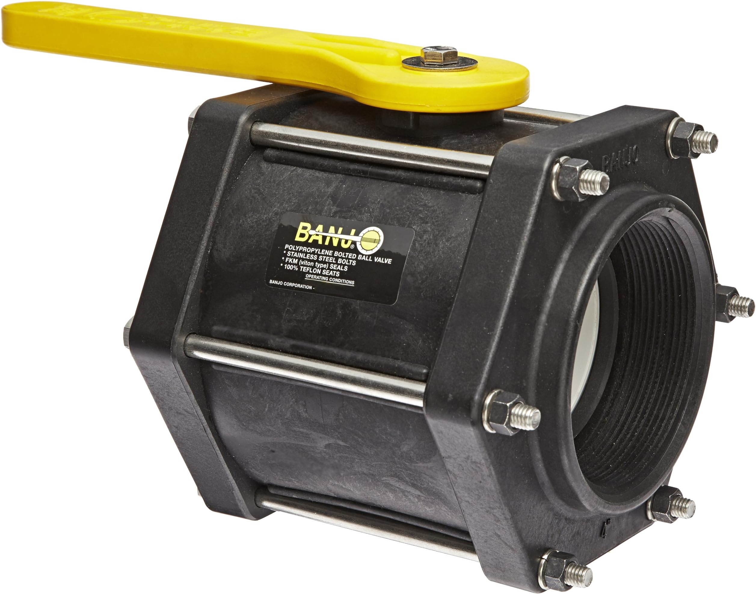Amazon.com: Banjo MV300 3" Manifold Flange Ball Valve, Polypropylene ...