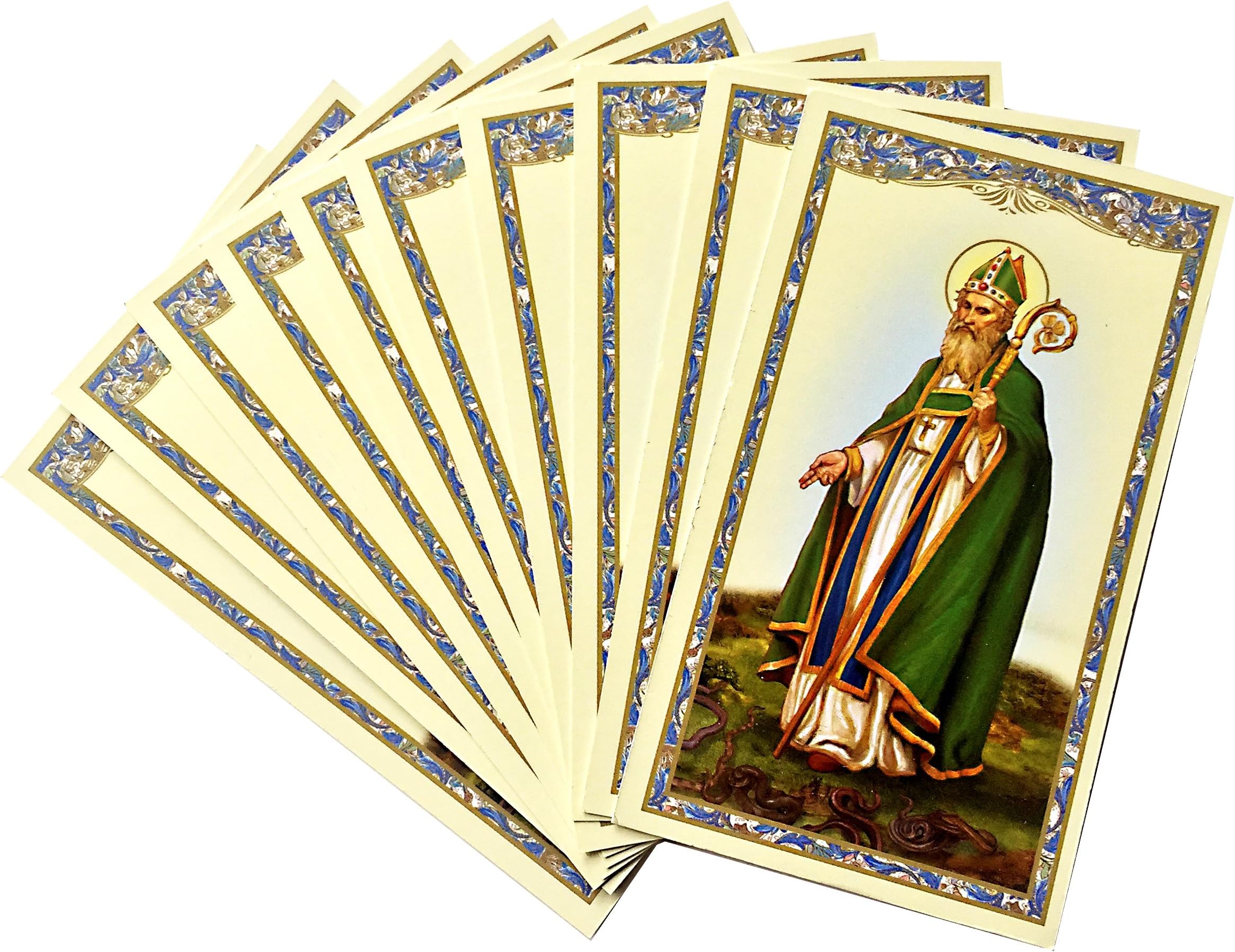 Amazon.com: Saint Patrick Holy Card with Irish Blessing on The Back (10 ...