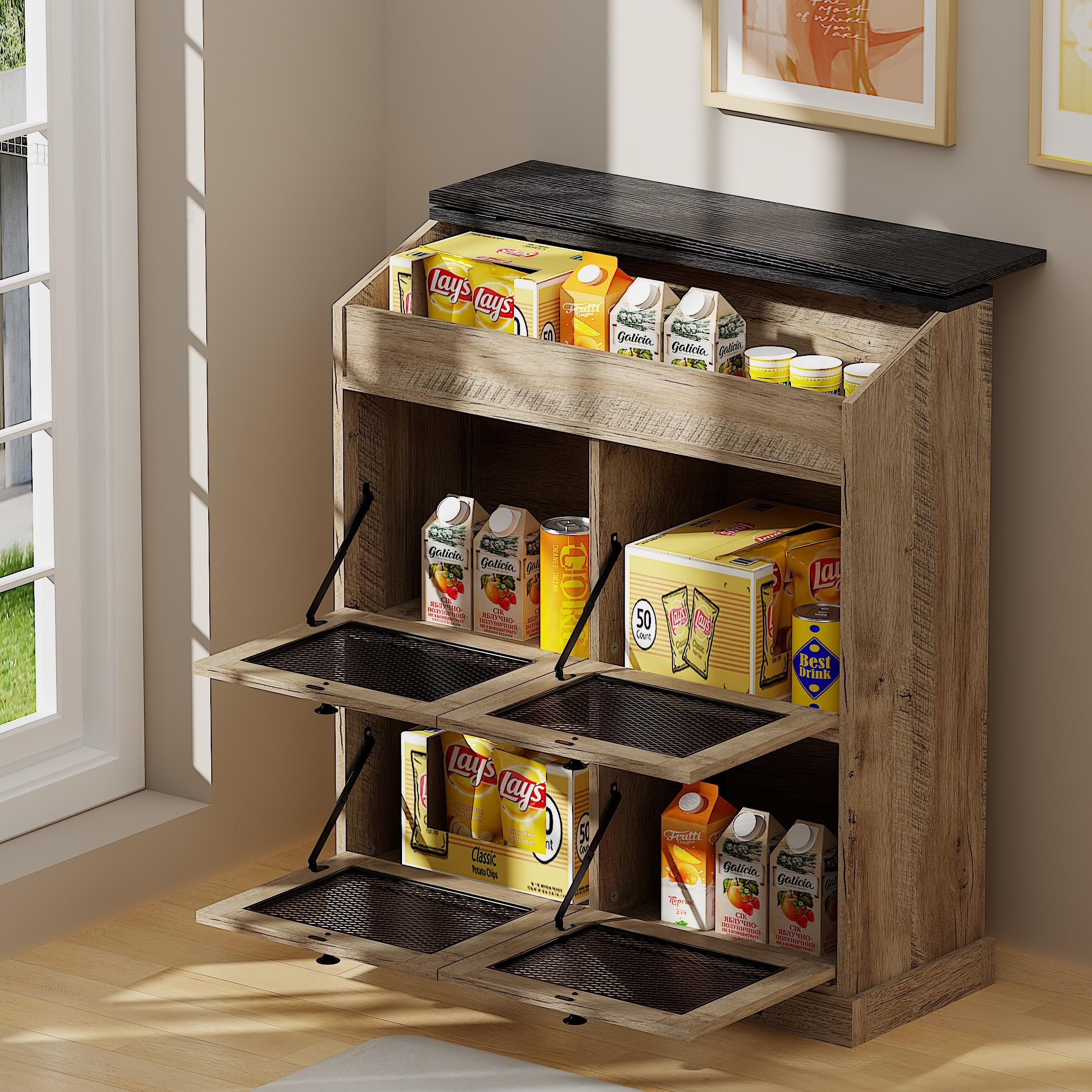 Wooden Vegetable Bin Storage