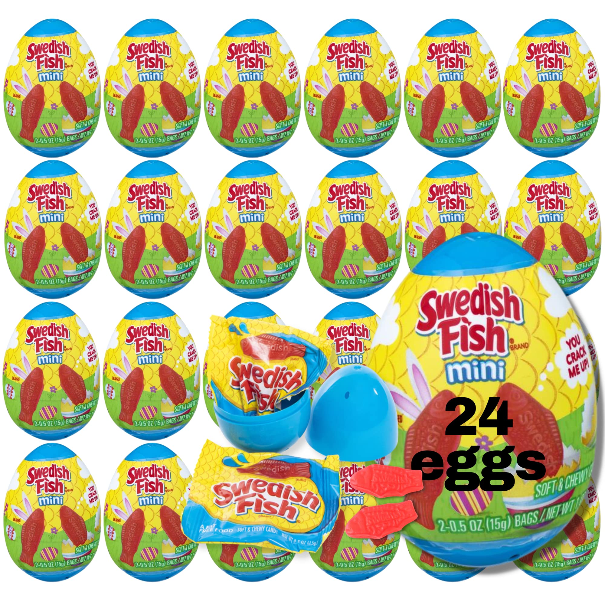 Buy Swedish Fish Easter Candy Mini Filled Easter Egg Treats Delicious ...