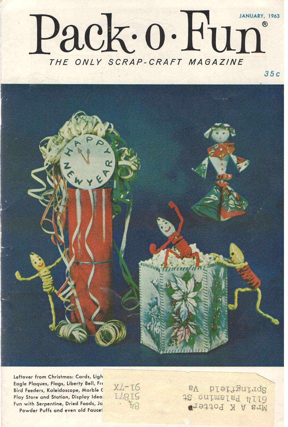 Pack-o-Fun, The Only Scrap Craft Magazine, January 1963 (Volume 12 No ...