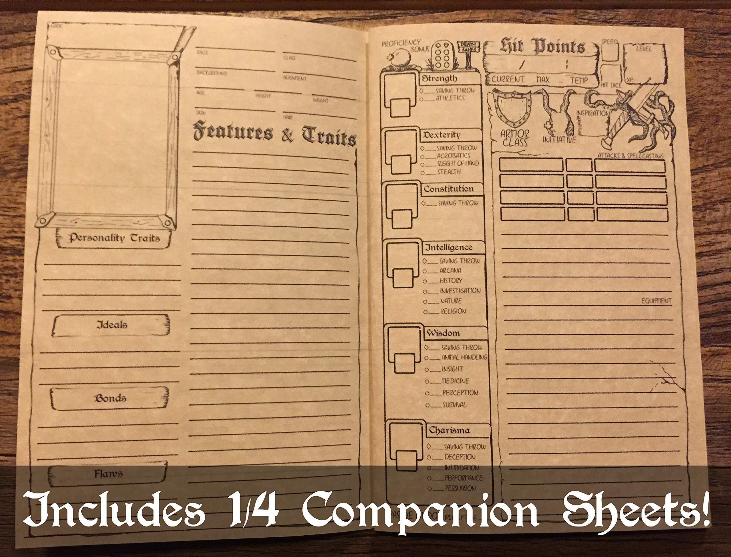 Buy 5e Character Booklet | Printable and Dragons Character Sheet ...