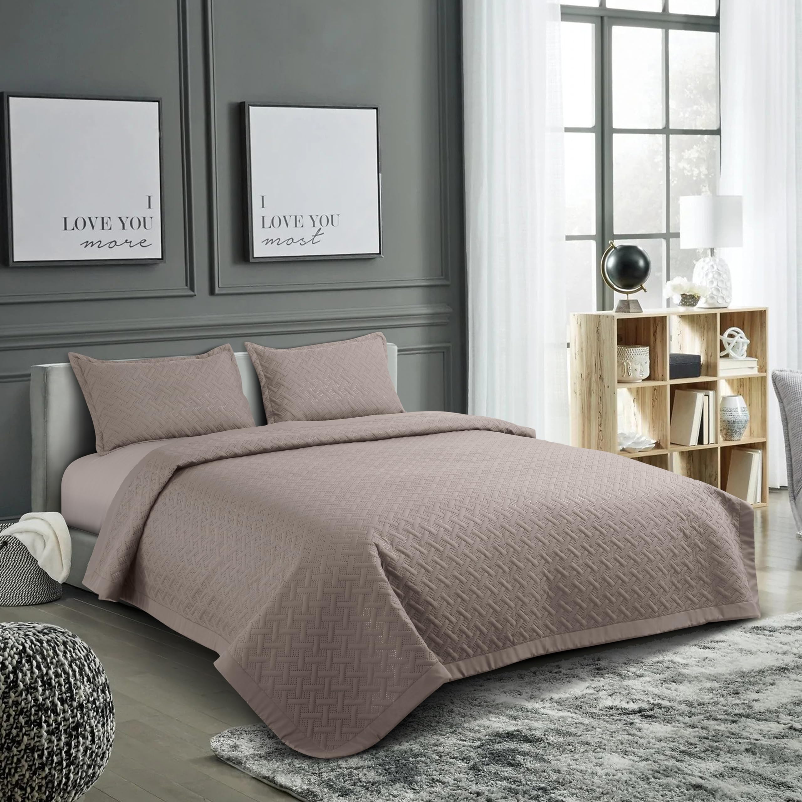 Nirwana decor BedBliss Ultrasonic 280 TC All Season Supersoft King Size Bedding Set/bedcover ...