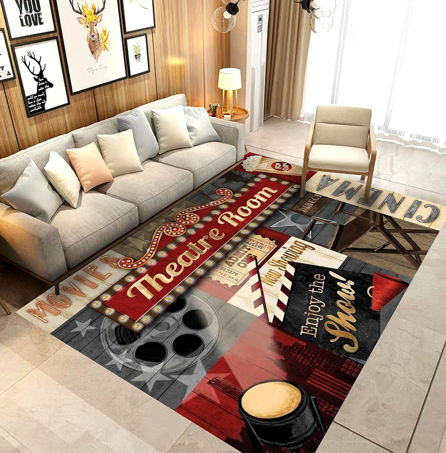 Amazon.com: Home Theatre Ticket One Movie Area Rugs Floor Carpet ...
