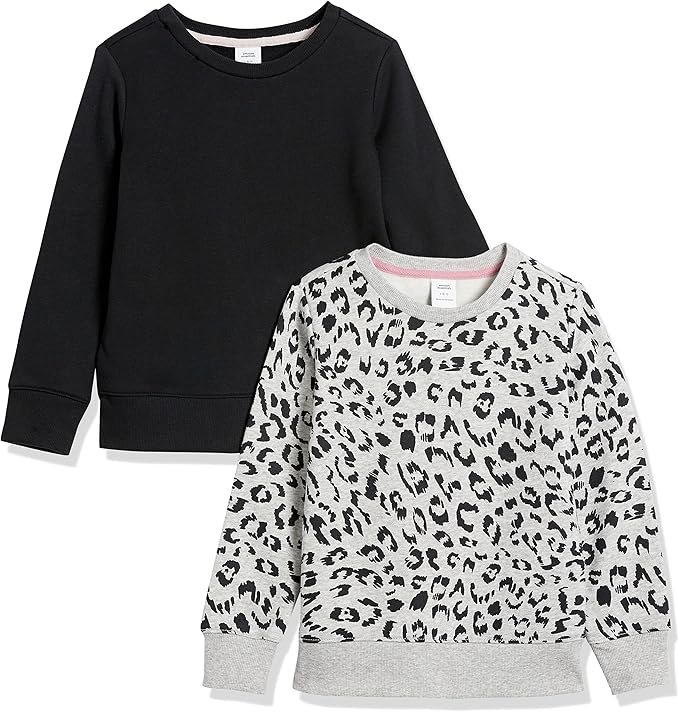 Amazon Essentials Girls Girls' Fleece Crewneck Sweatshirts : Amazon.ca ...
