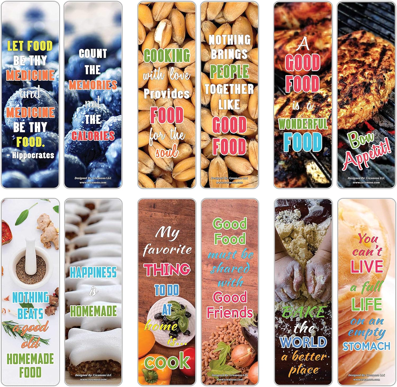 Amazon.com: Creanoso Inspiring Inspirational Food Lovers Quotes ...