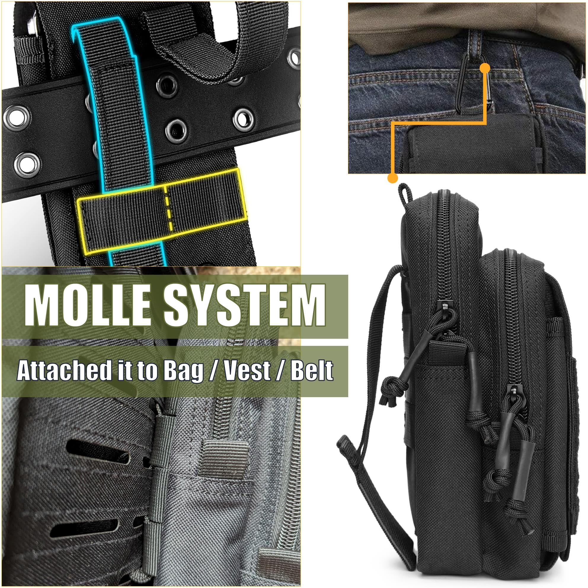 Snapklik.com : Tactical Molle Pouch, Large Mobile Phone Belt Pouch ...