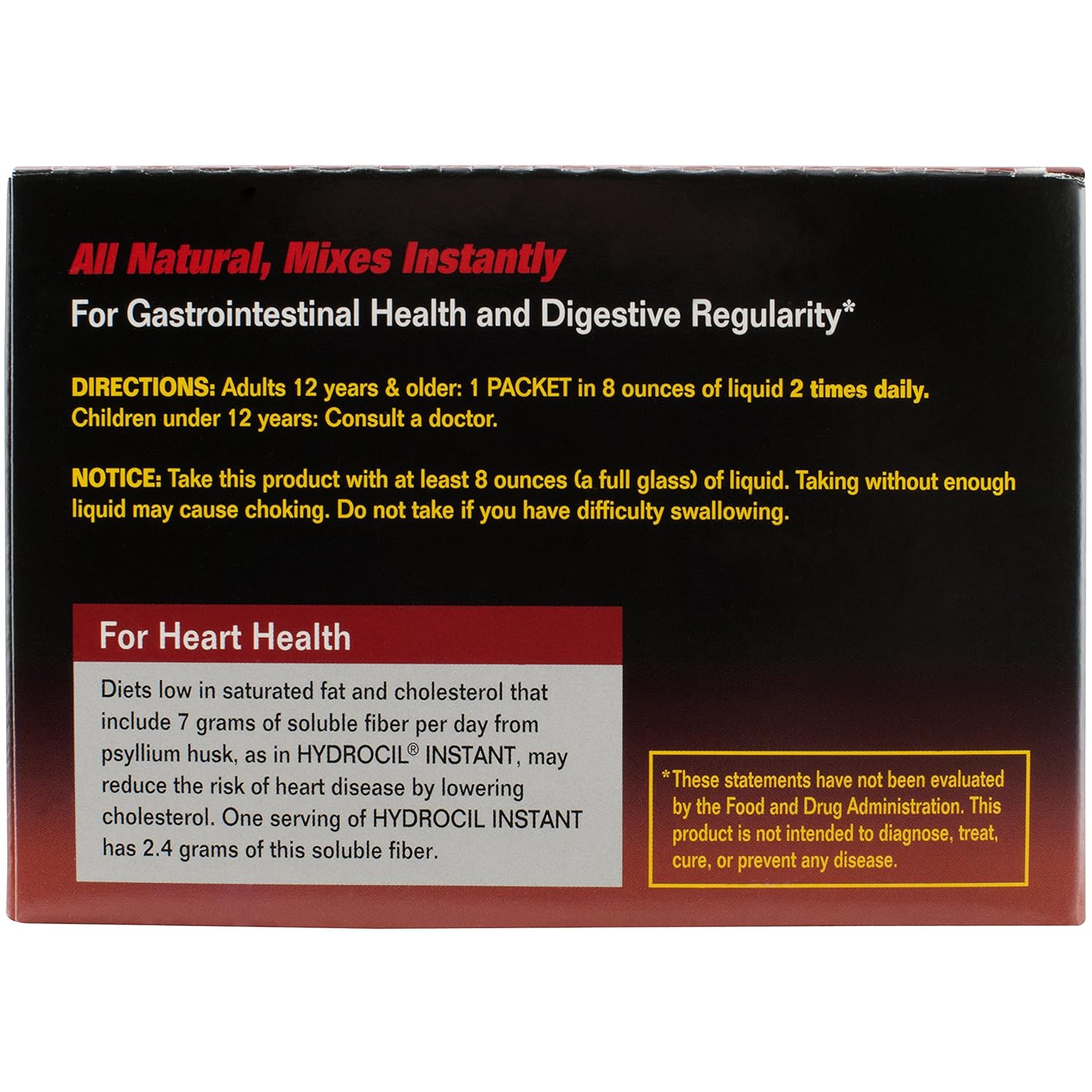 Suplemento de Fibra Dietética Hydrocil com Psyllium em Pó, 30 Pacotes ...