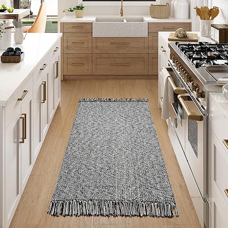 Amazon.com: Collive Washable Area Rug 3' x 5', Modern Woven Kitchen ...