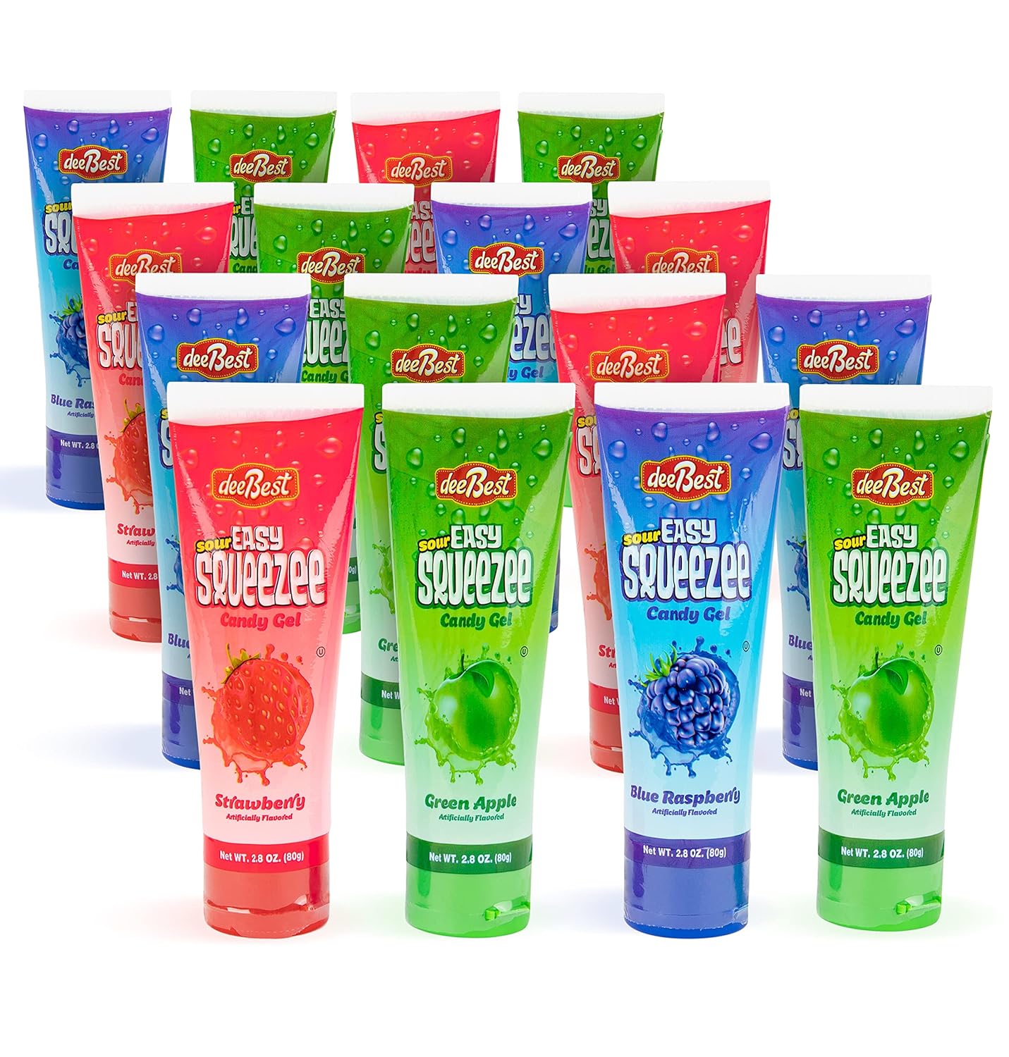 Amazon.com : Dee Best Liquid Sour Easy Squeeze Candy Tube -Assorted ...