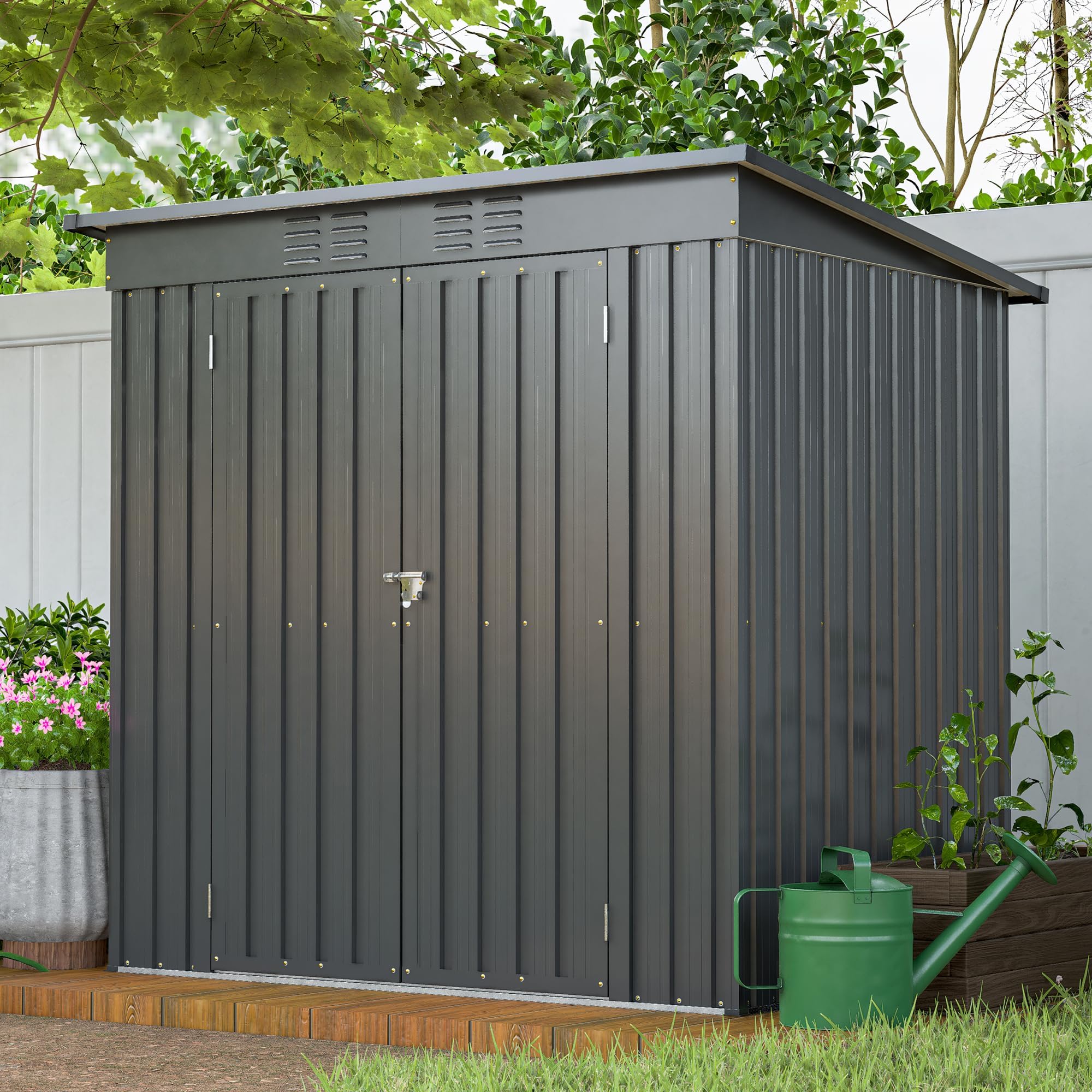 Amazon.com : Suncast 6' x 5' Modernist Storage Shed for Yard Storage ...