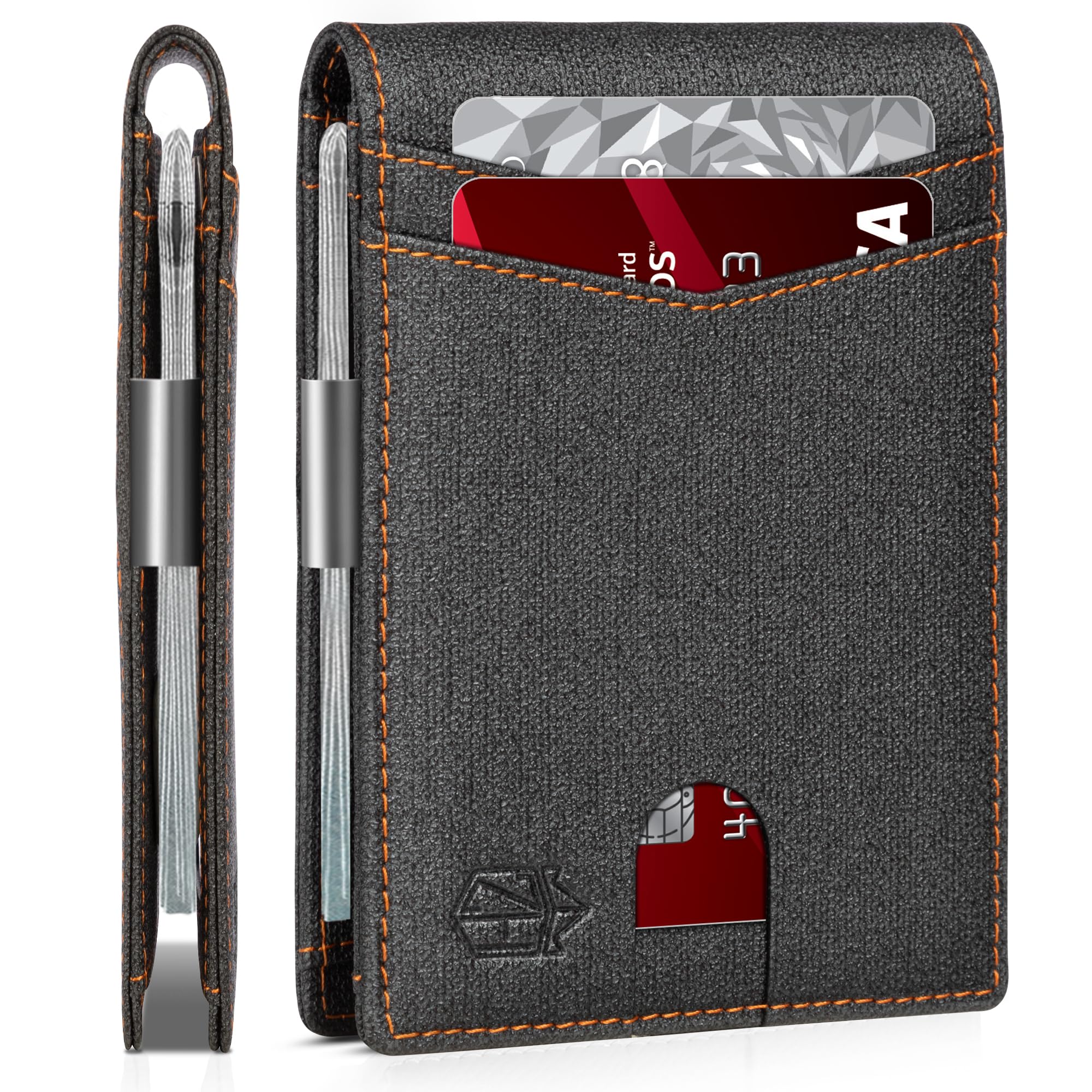 Amazon.com: Zitahli Slim Wallet for Men Gifts 12 Card Slots ID Window ...