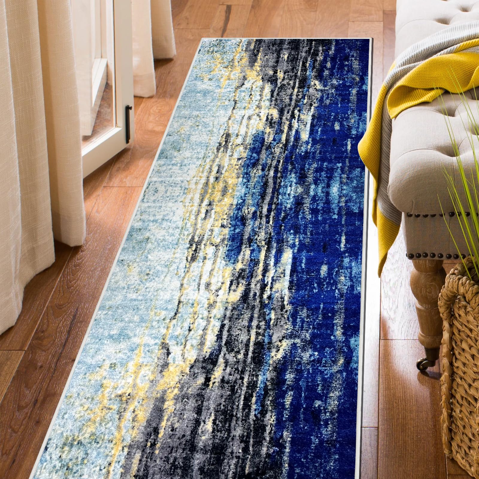 Amazon.com: FREADEM Machine Washable Runner Rugs 3' x 6', Non Slip Non ...