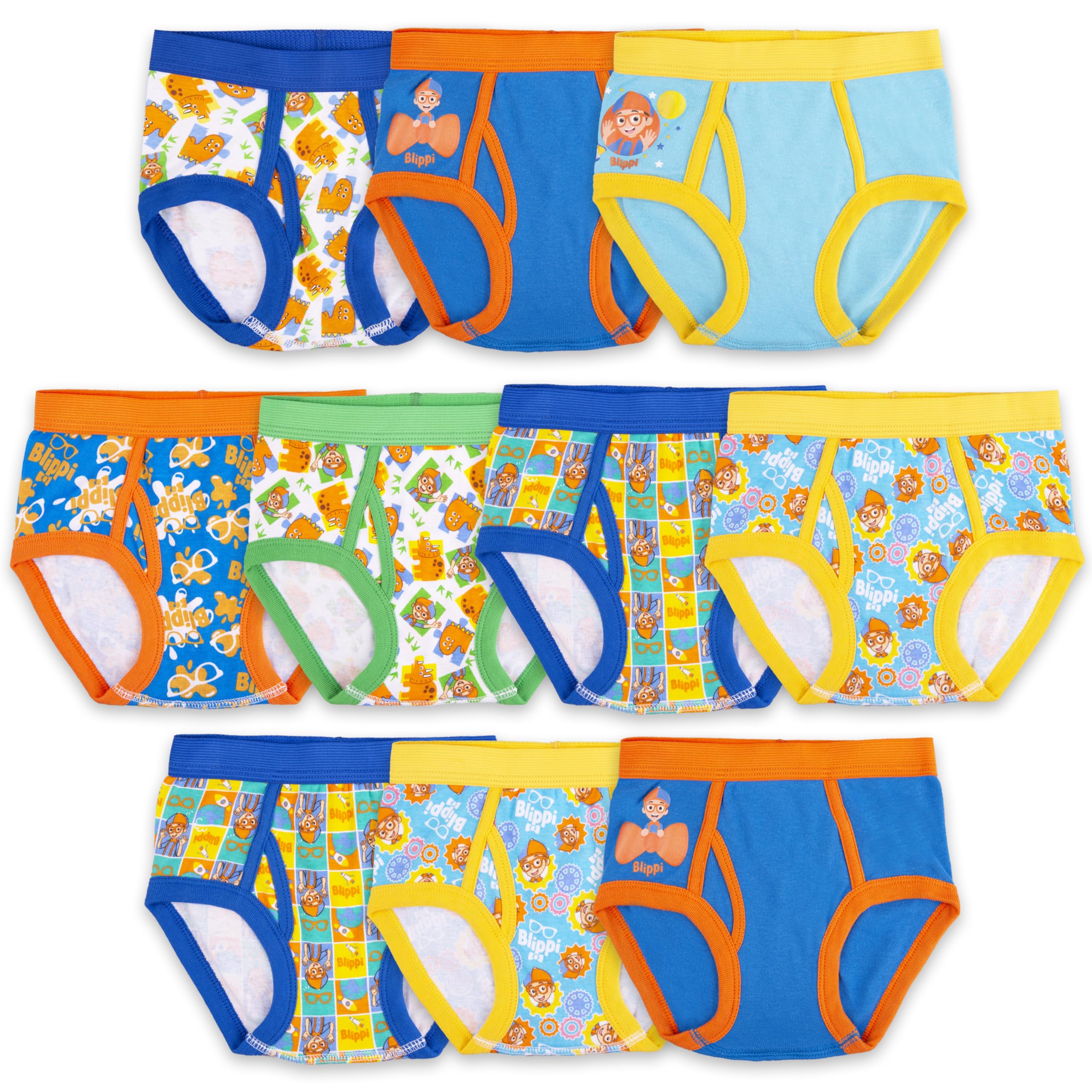Amazon.com: Blippi Boys Toddler 100% Combed Cotton Underwear Briefs ...