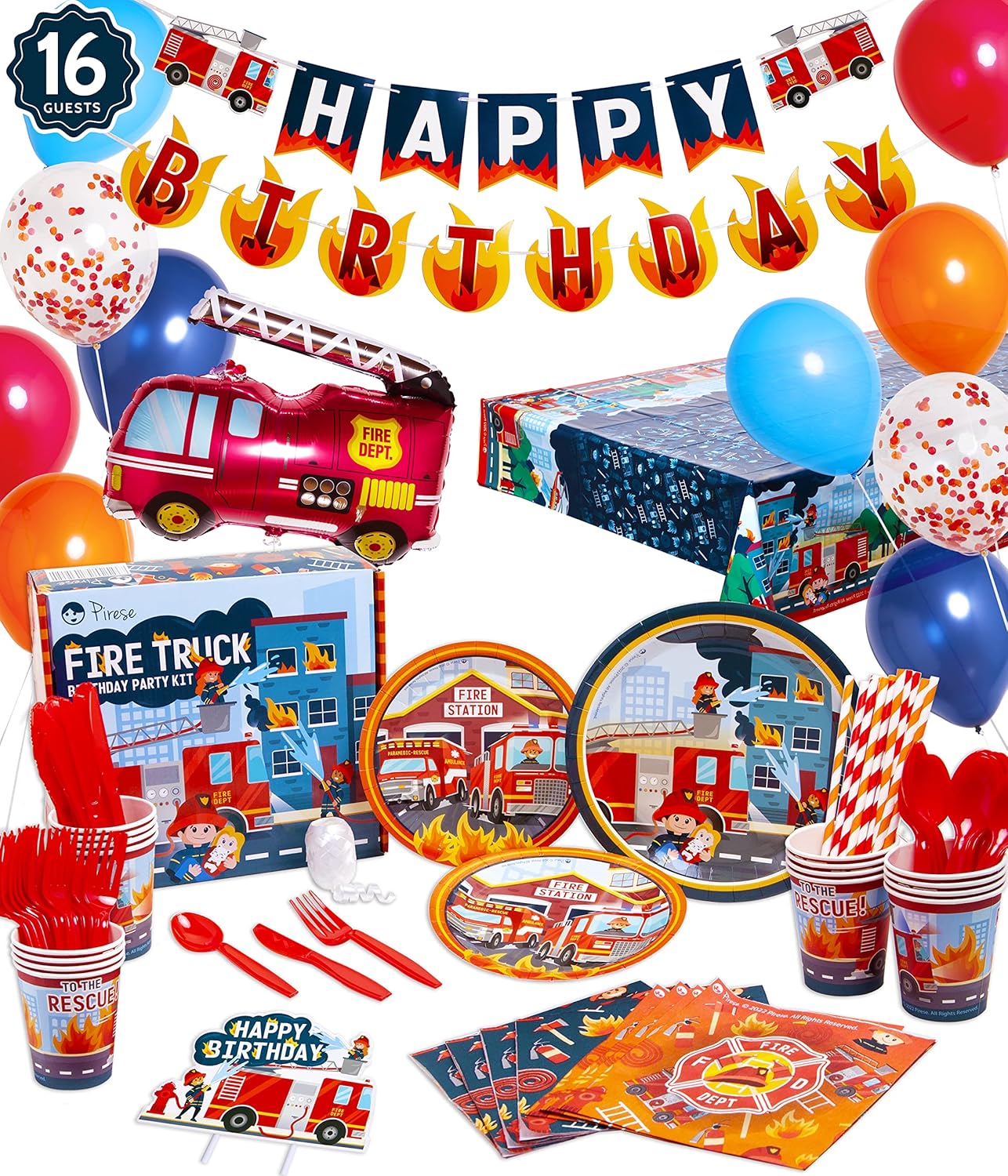 Amazon Pirese Fire Truck Birthday Party Supplies Firefighter amazon-pirese-fire-truck-birthday-party-supplies-firefighter