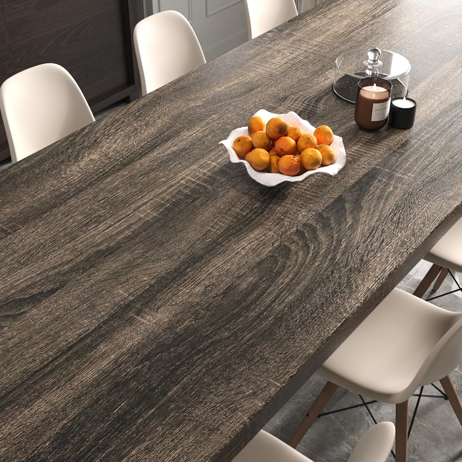 Amazon.com: Livelynine 15.8x197 Reclaimed Dark Wood Look Contact Paper ...