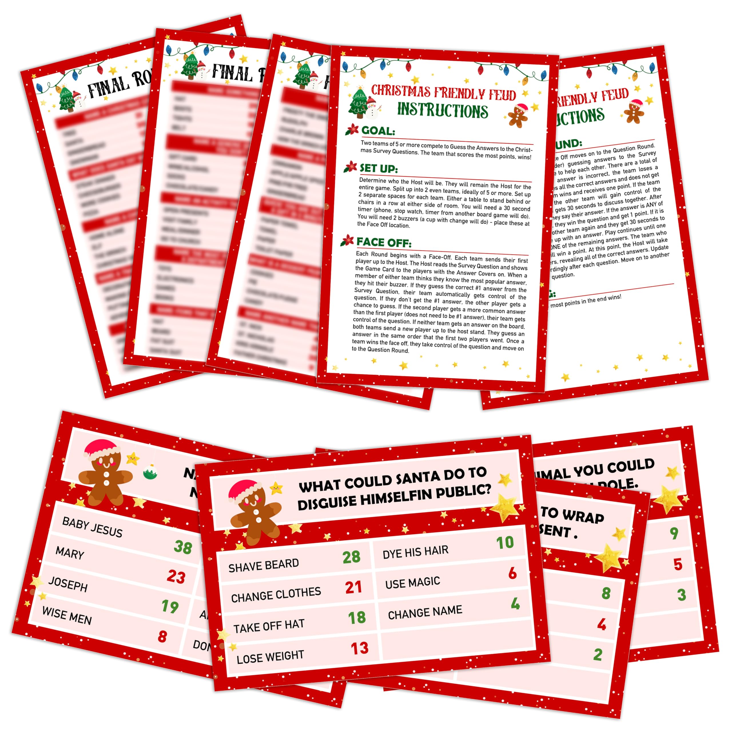 Amazon.com: Christmas Friendly Feud Game - Christmas Games for Family ...