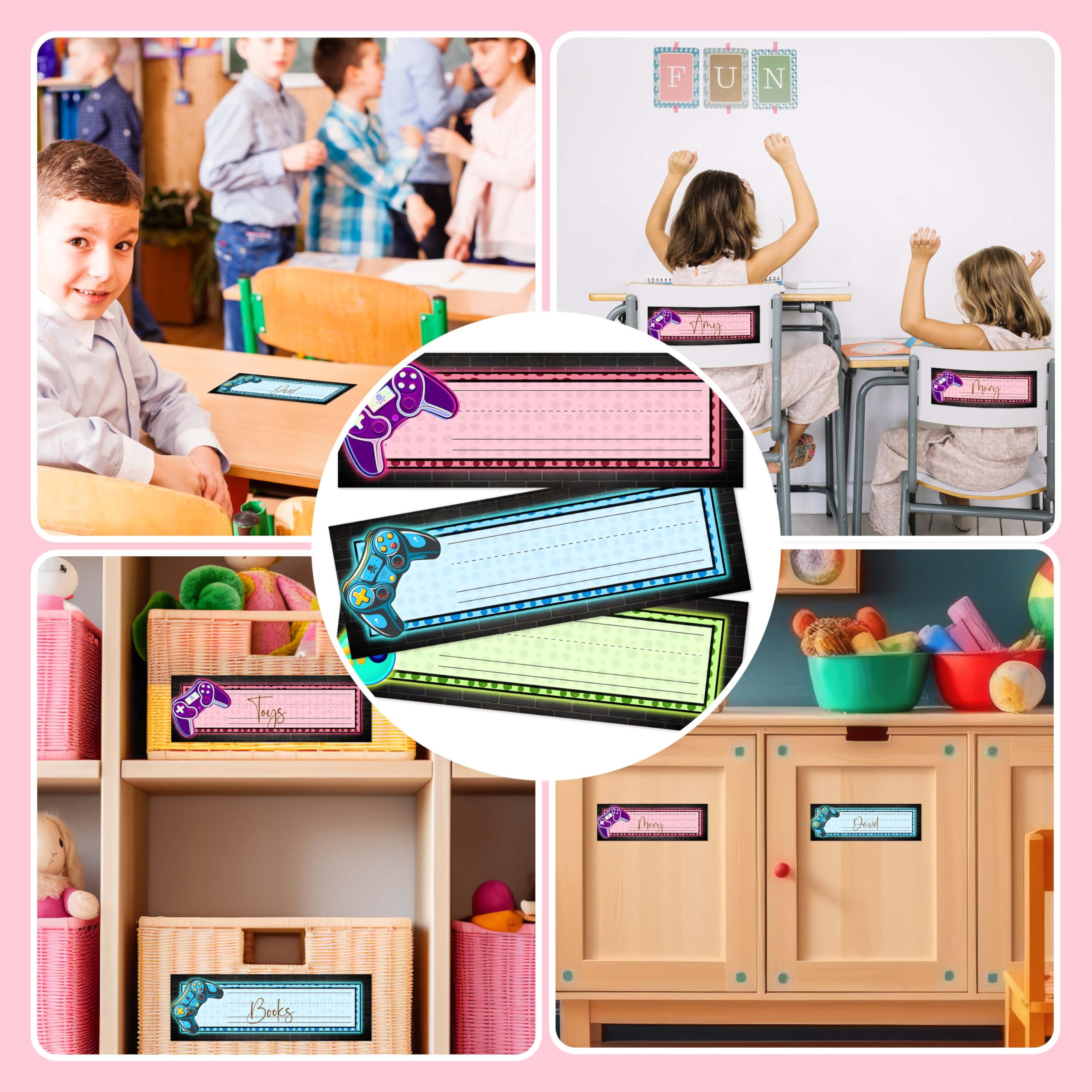 Boho Classroom Decor Name Tags For Classroom Cubbes, 30 Ranbow Name ...
