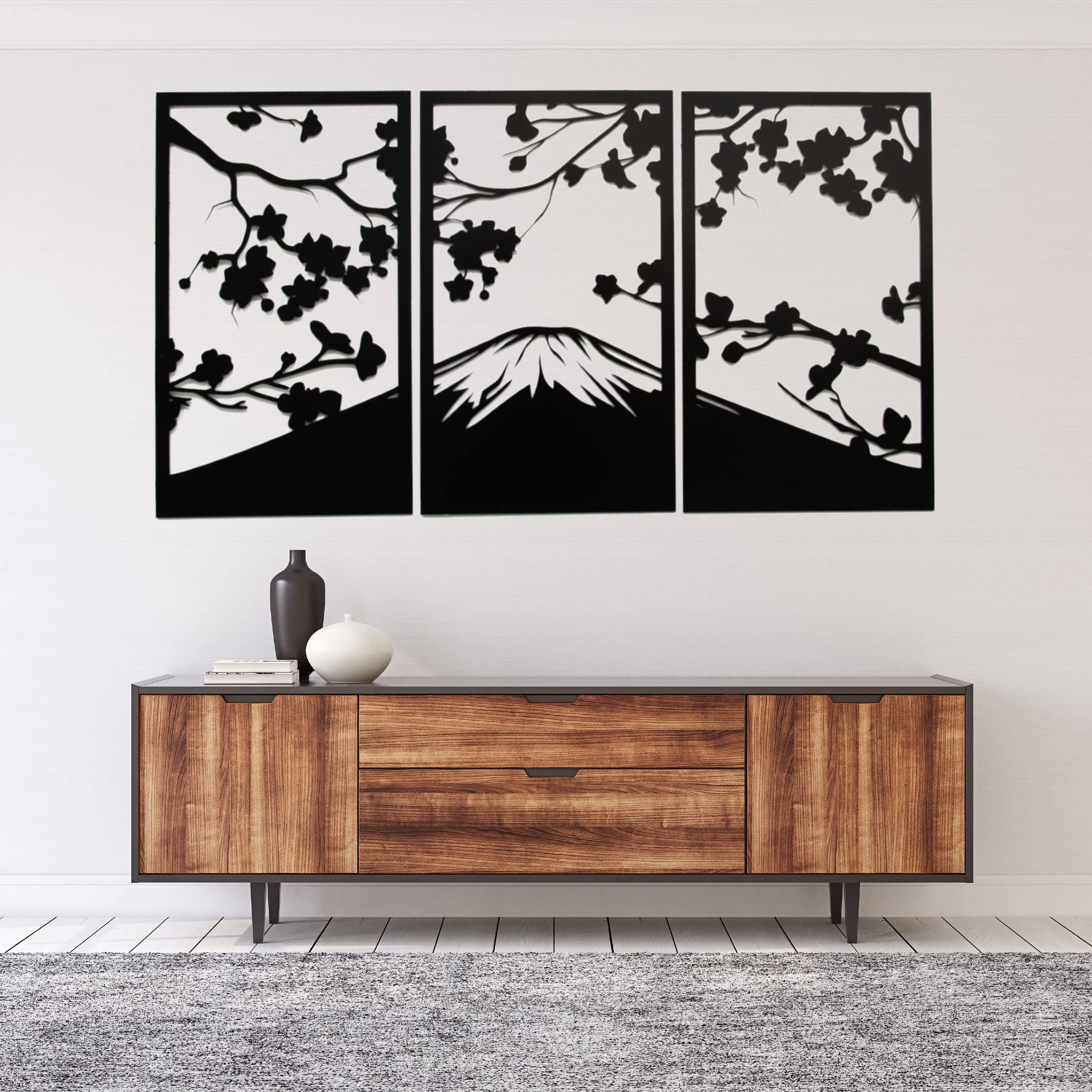 Amazon.com: METALPLEX Sakura Cherry Blossom Wall Art - Durable And Rust-Free Indoor & Outdoor ...