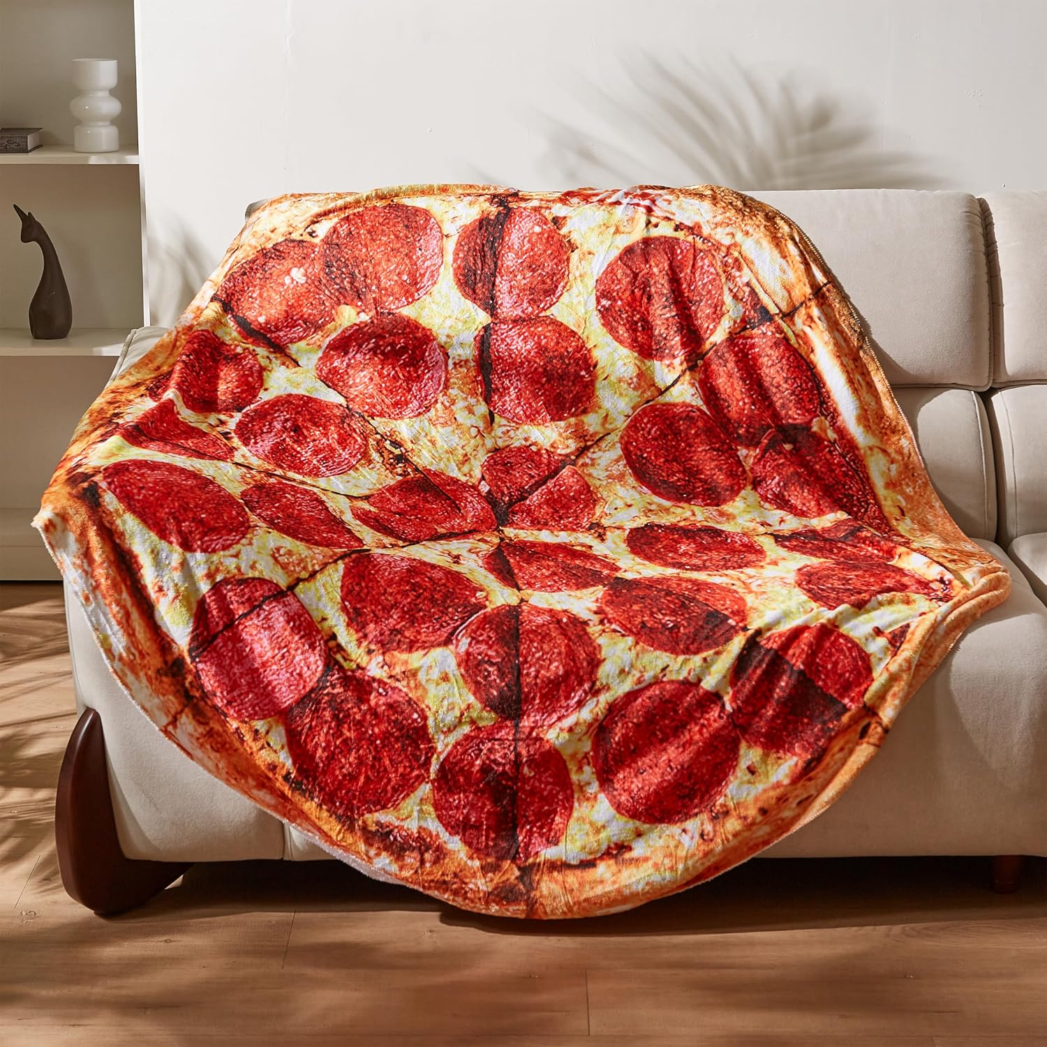 Amazon.com: Catalonia Pepperoni Pizza Party Blanket, Funny Pizza Gift ...