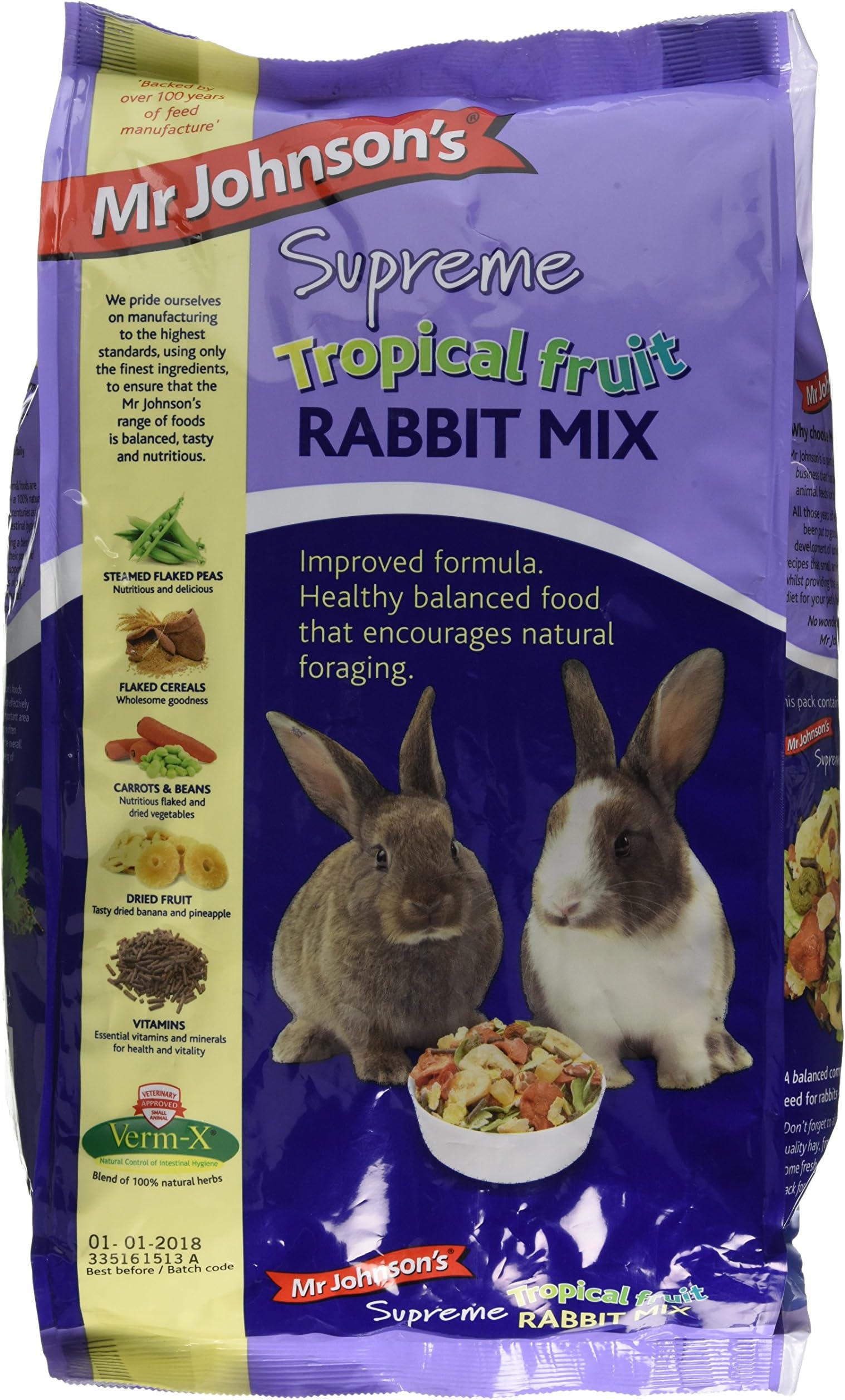 Mr Johnson's Supreme Tropical Fruit Rabbit Mix, 15 kg : Amazon.co.uk ...