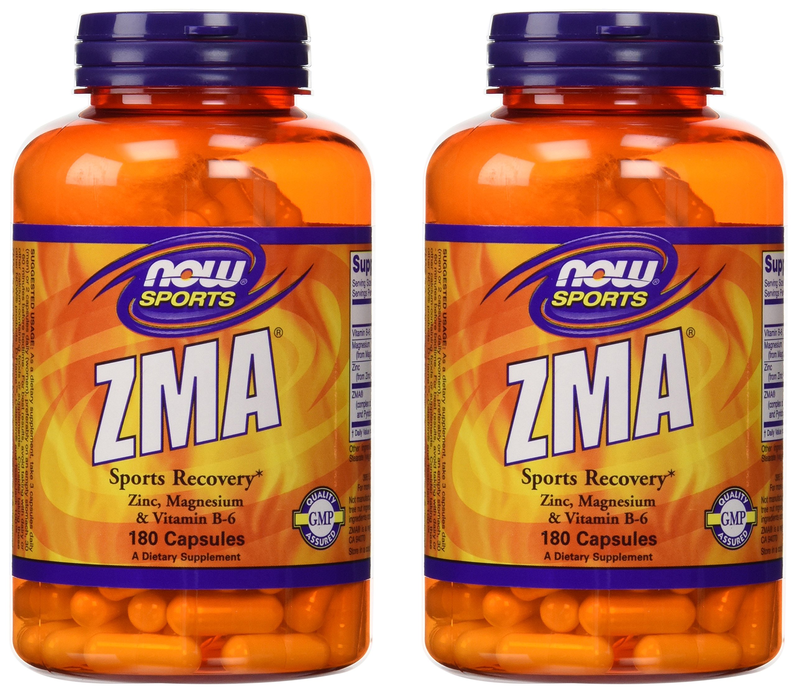 Amazon.com: Now Sports ZMA Sports Recovery, 180 capsules, pack of 2 ...