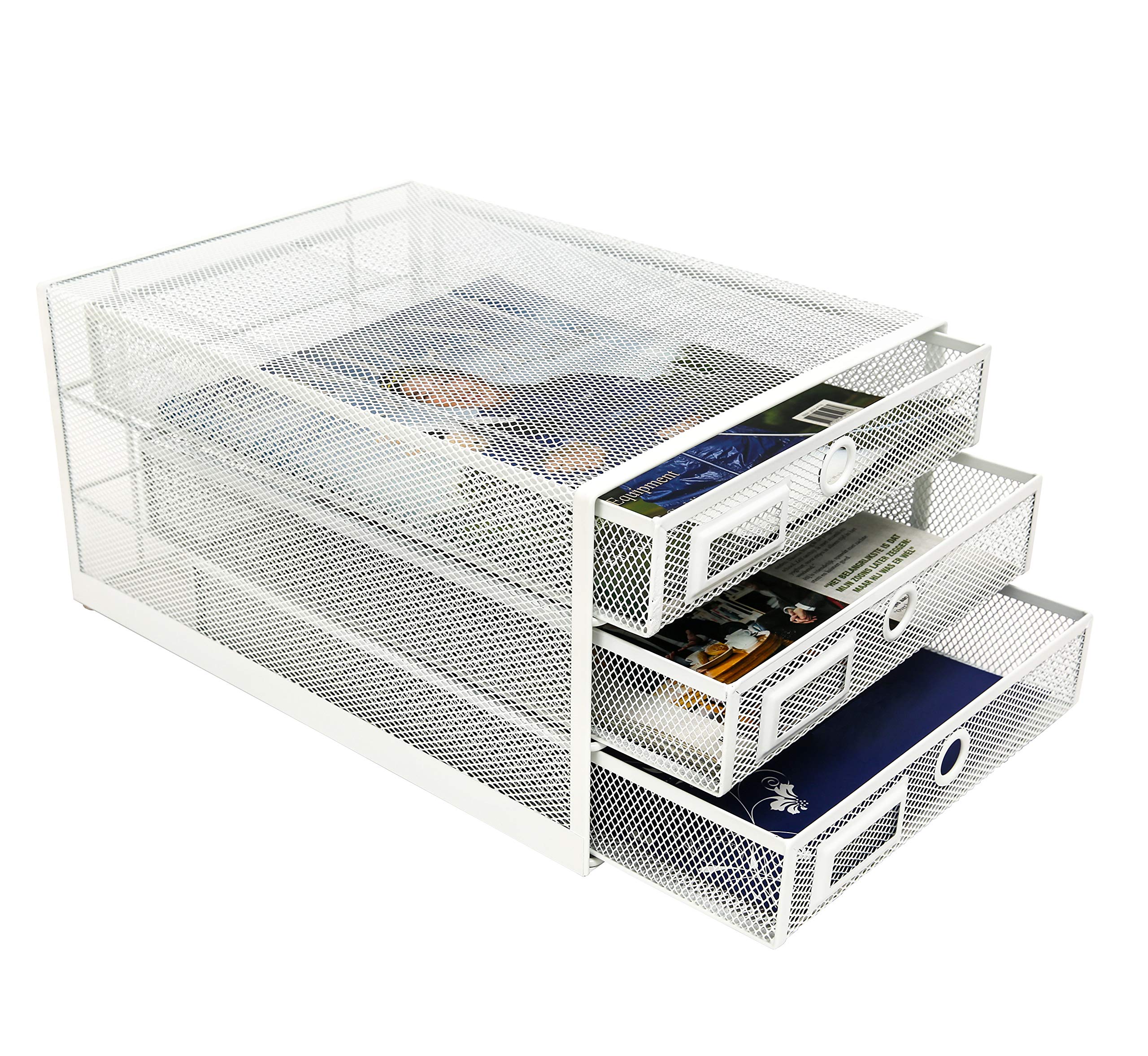 Snapklik.com : Exerz Paper Sorter 3 Drawer Wire Mesh A4 / Desk ...