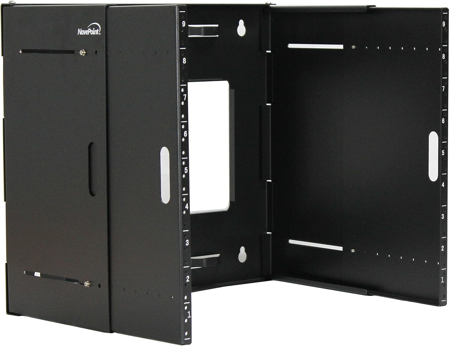 NavePoint 9U Wall Mount Bracket Extendable Network Equipment Rack ...